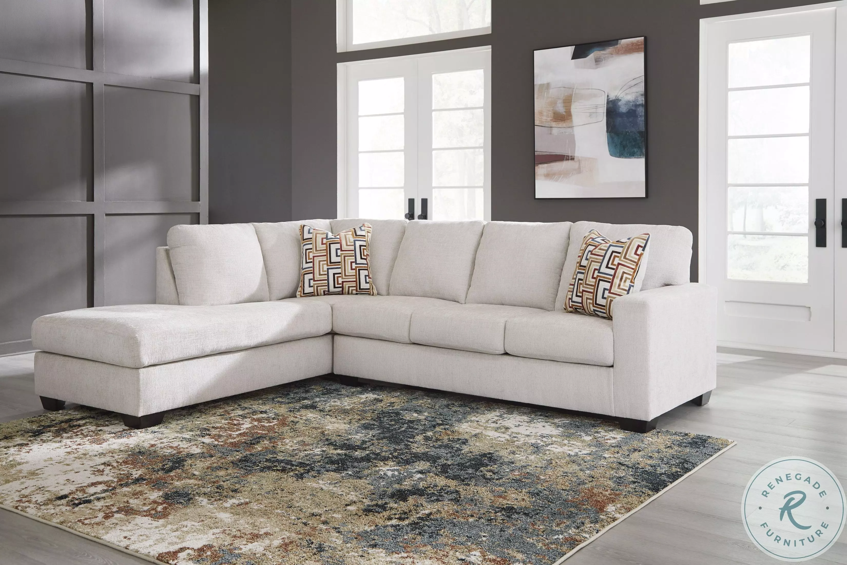 Aviemore Stone Modular Sectional from Ashley Furniture | Coleman Furniture