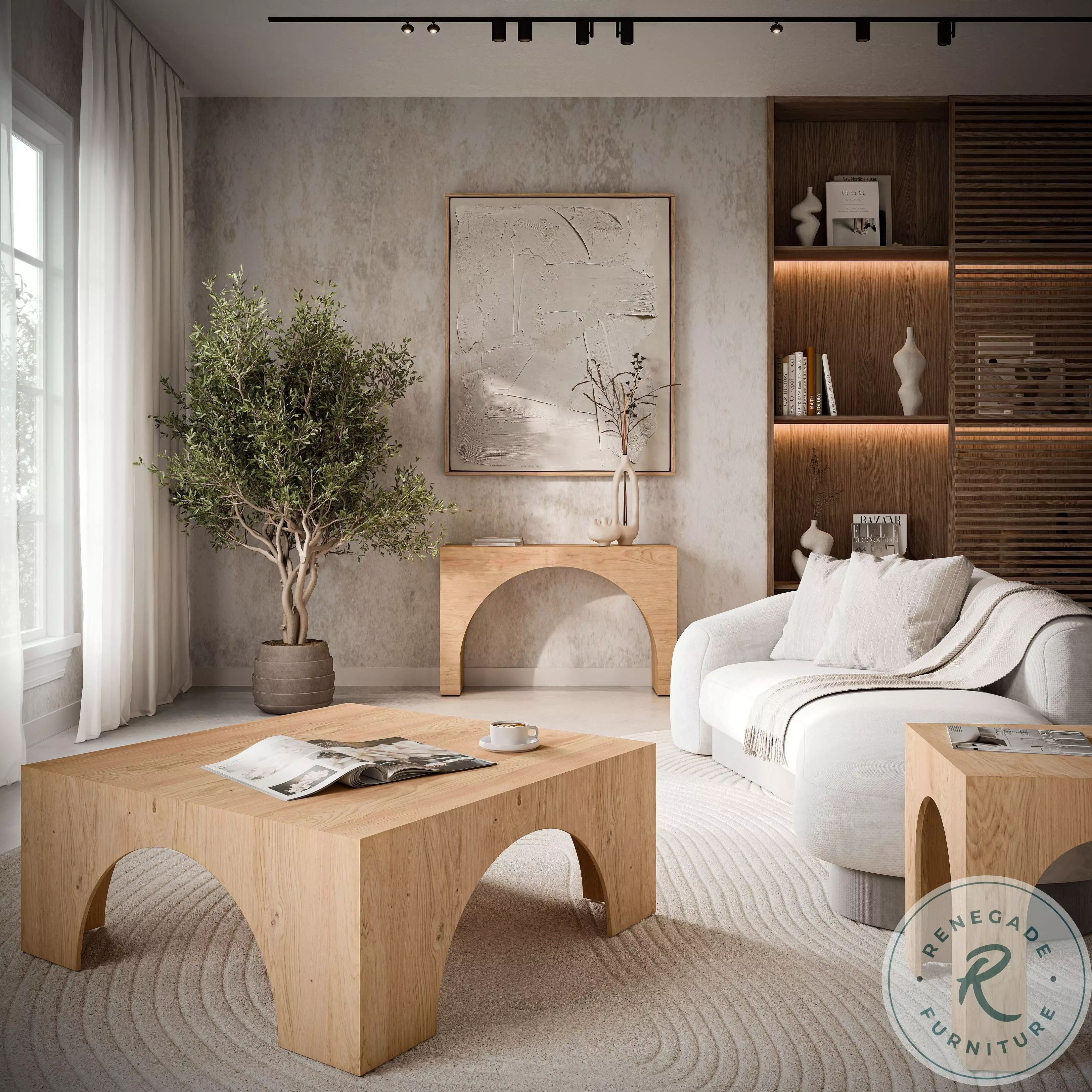 Archimedes Brown 40" Square Occasional Table Set from Jofran | Coleman ...