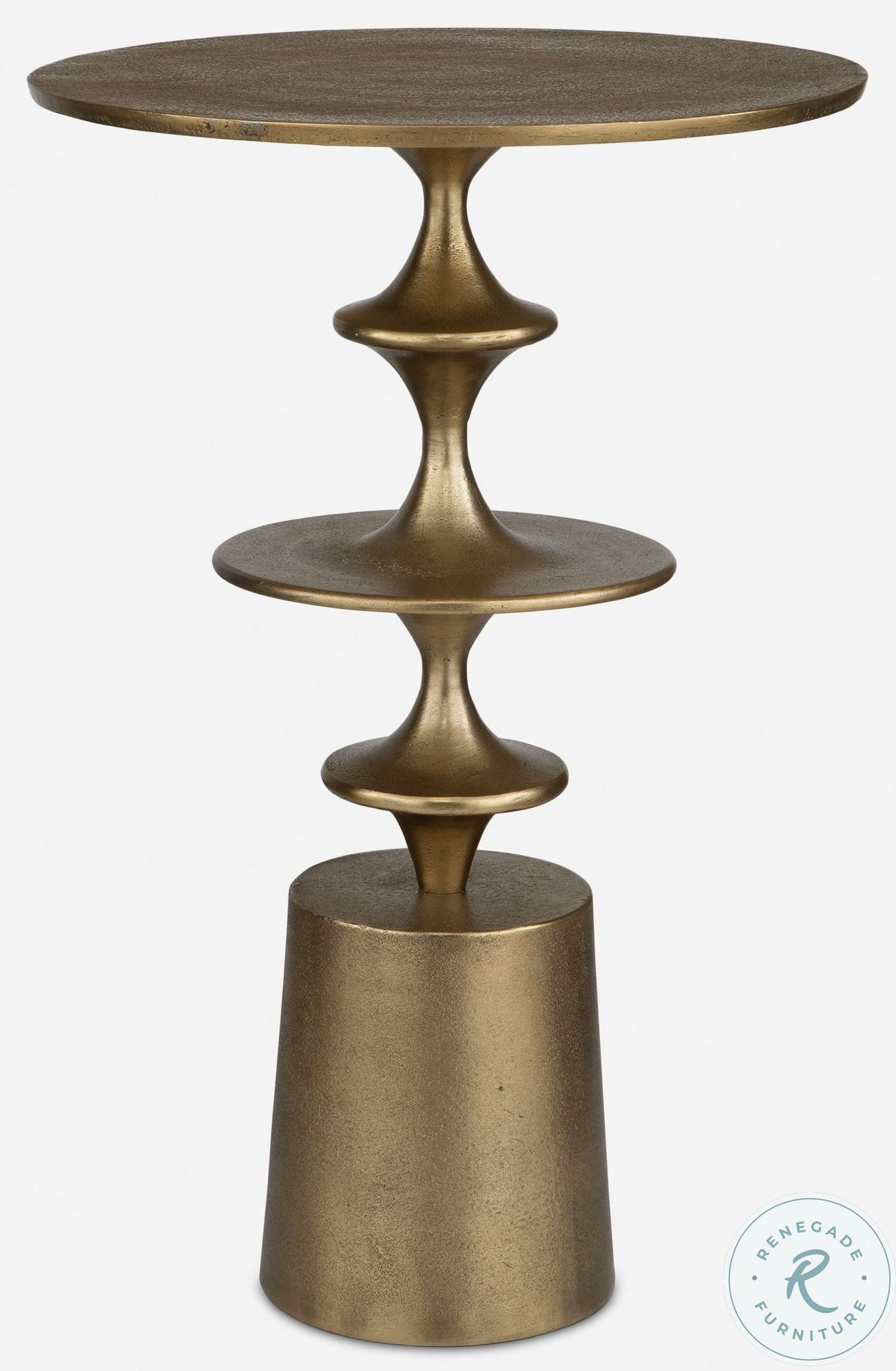Flight Antique Brass Accent Table From Uttermost | Coleman Furniture