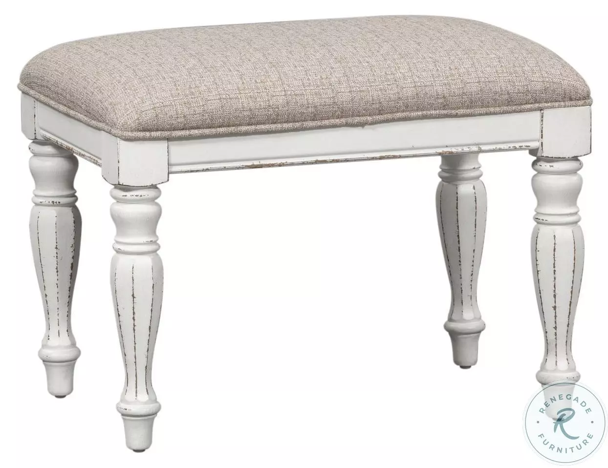 Magnolia Manor Antique White Accent Bench from Liberty | Coleman Furniture