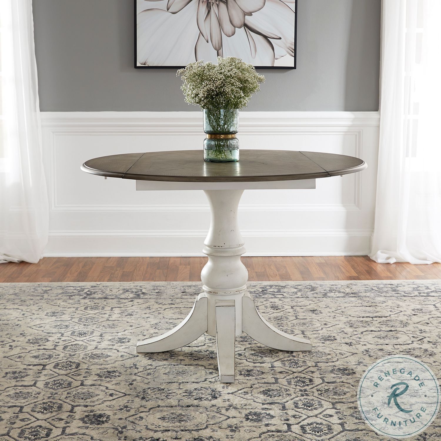 Magnolia Manor Antique White Drop Leaf Dining Table from Liberty ...