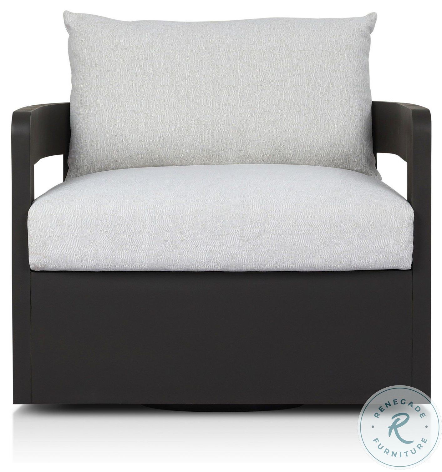Jackson Alessi Linen Outdoor Metal Swivel Chair | Coleman Furniture