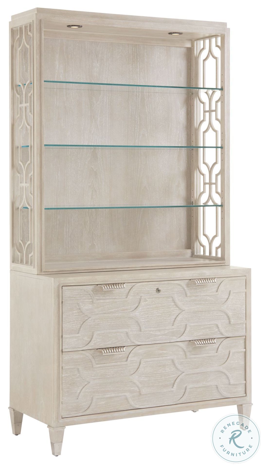 Greystone Pearl Gray Wire Brushed Octavia File Chest with Deck from ...