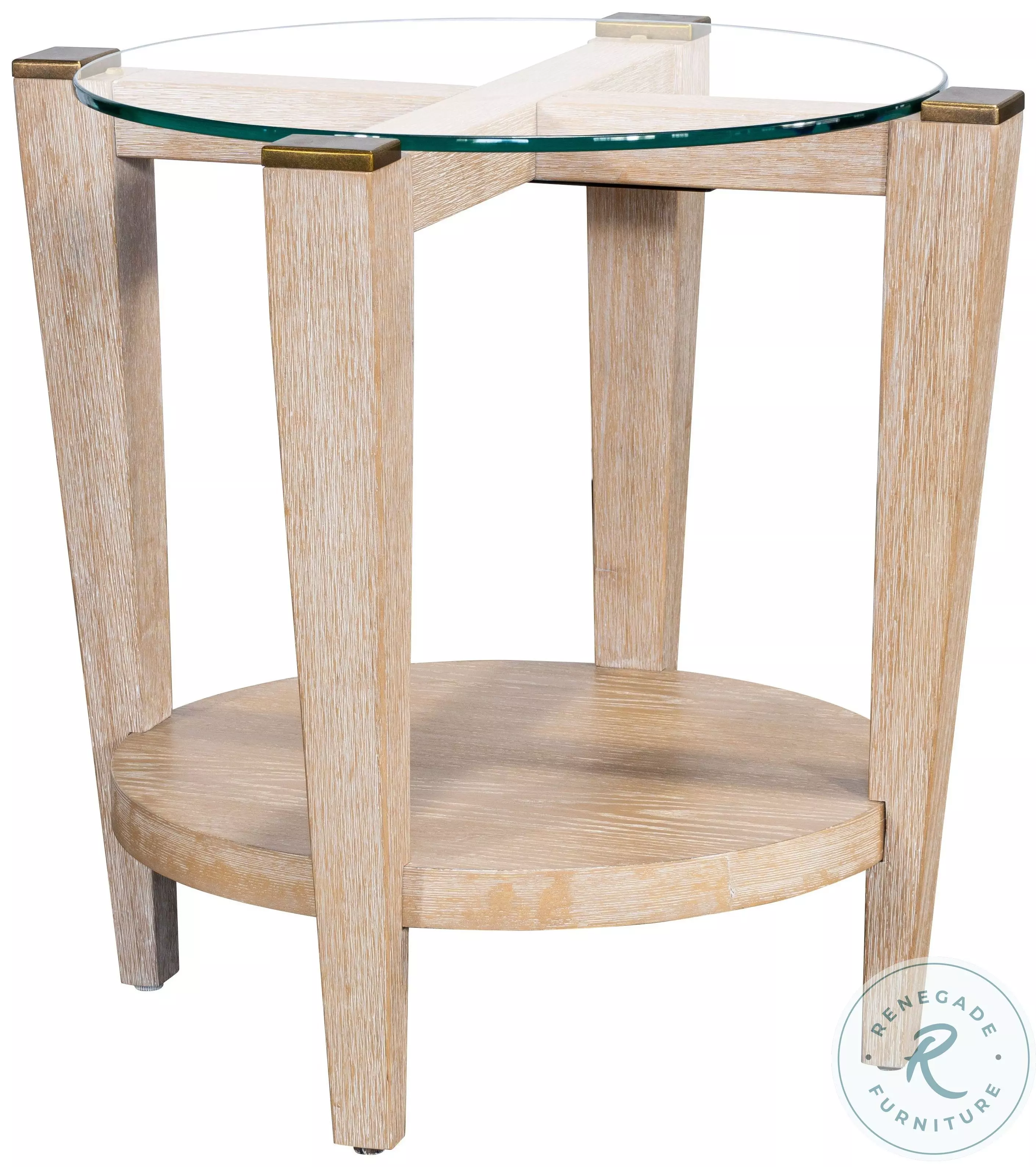 Dunes Bleached Oak End Table From Bassett Mirror | Coleman Furniture