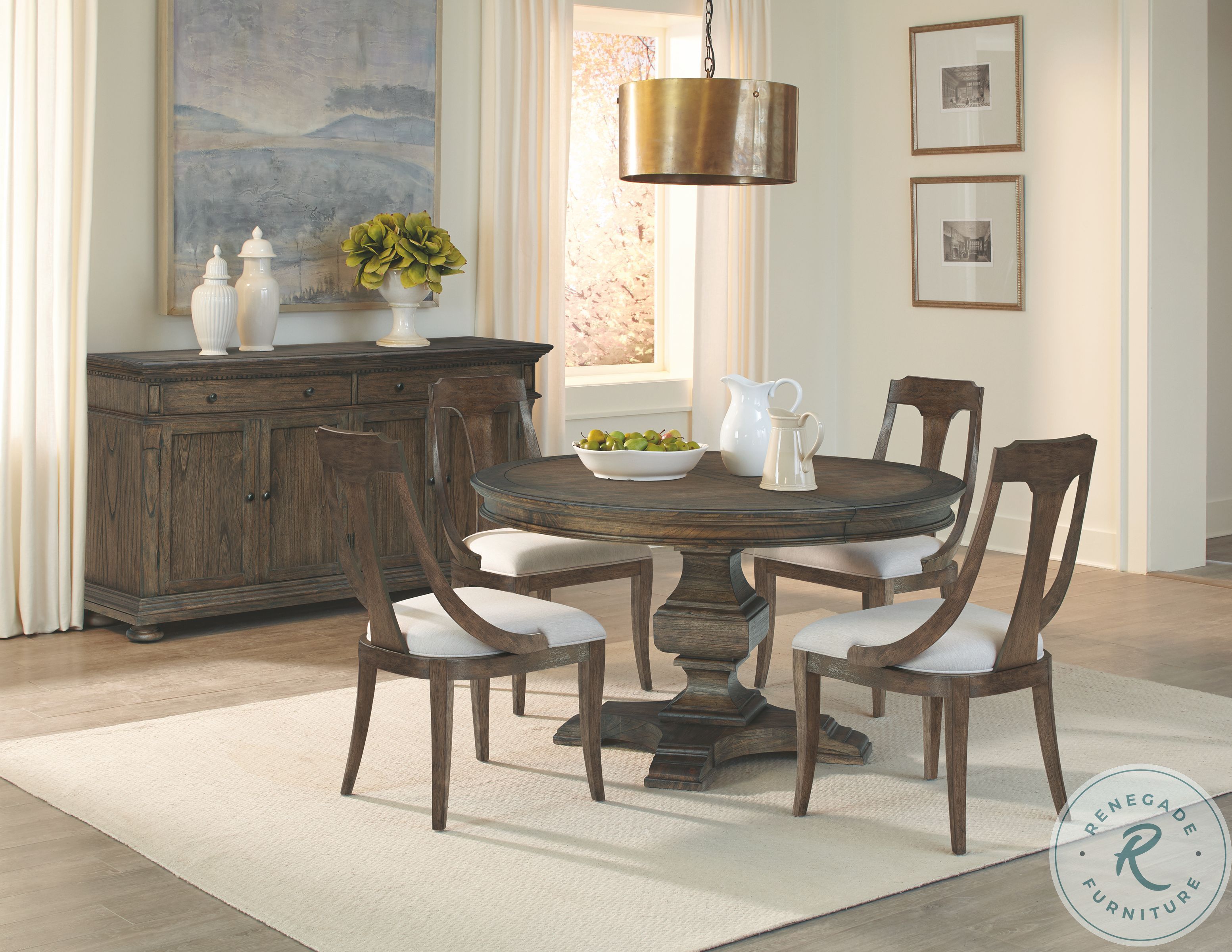 Wellington Hall Java Round Extendable Dining Table From Hekman ...