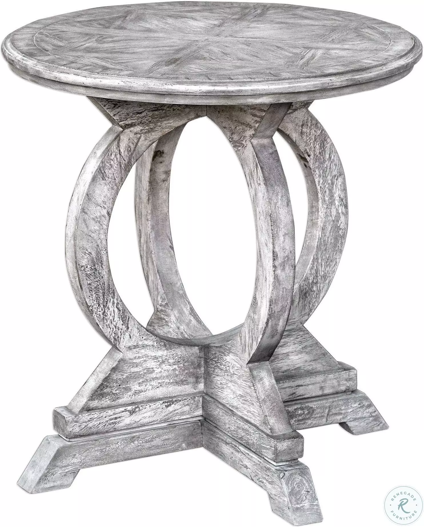 Maiva Soft Aged White Accent Table from Uttermost | Coleman Furniture