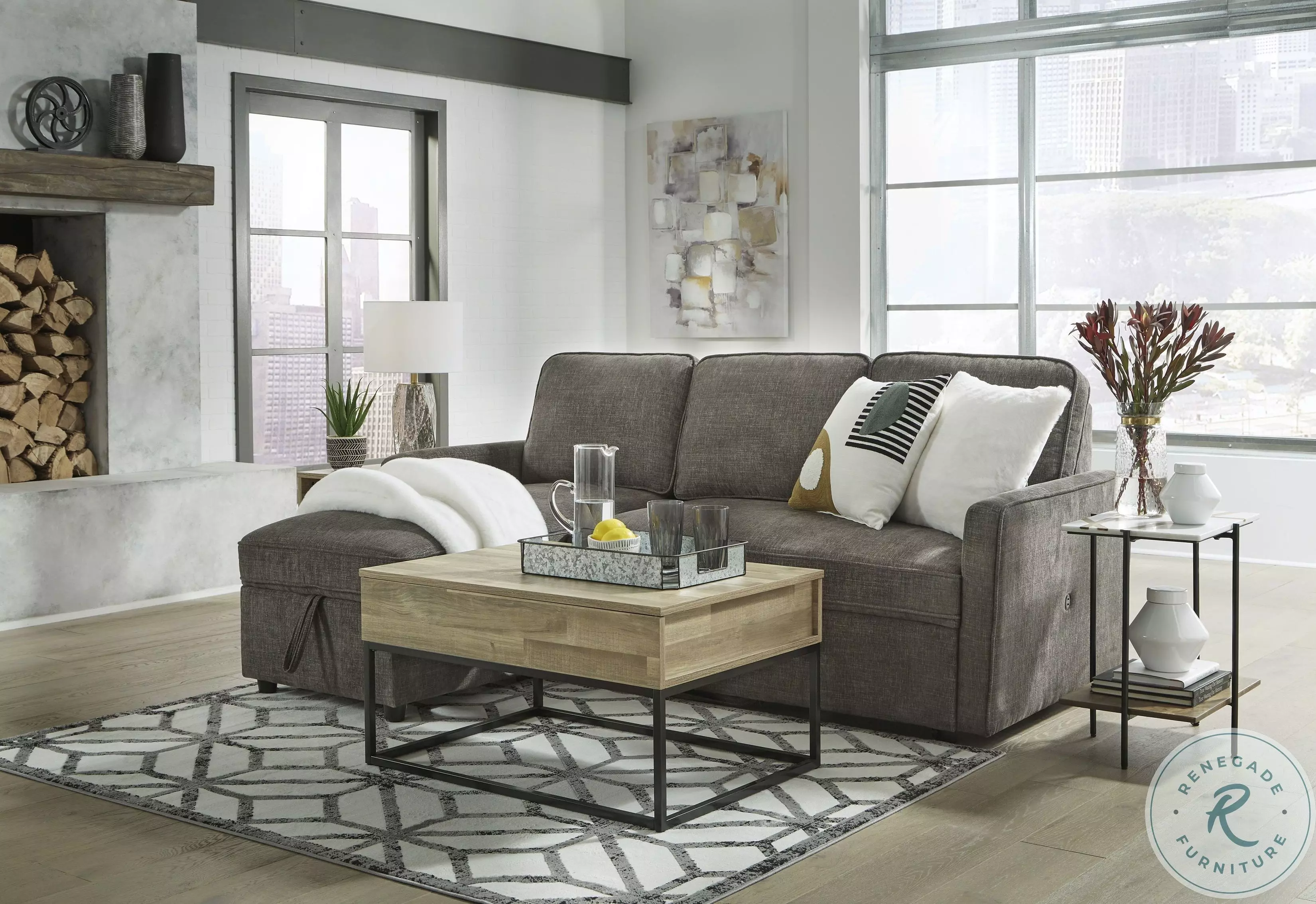 Alenya charcoal sectional store