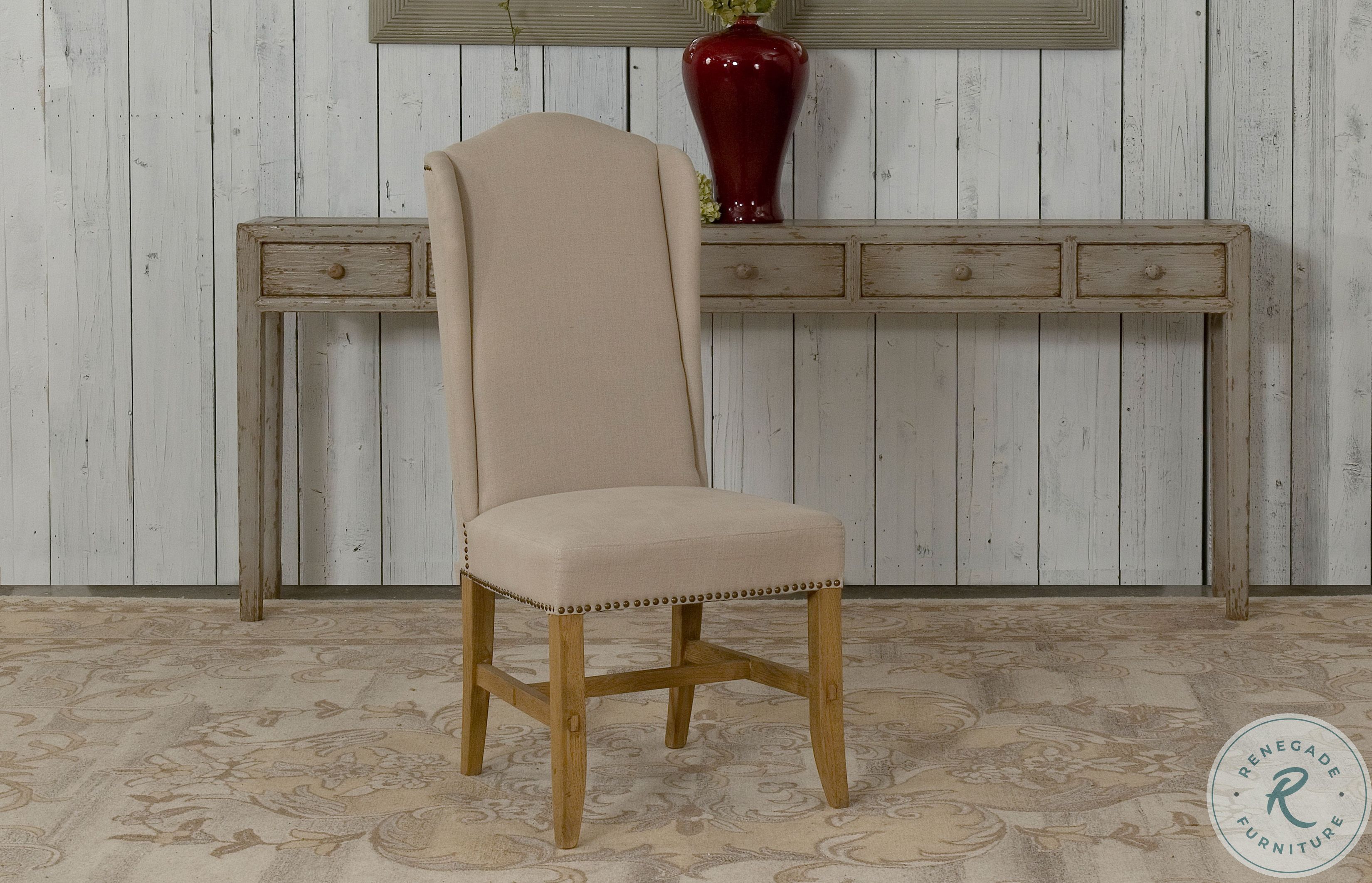 27710 Ivory High Back Dining Chair Set of 2 from Sarreid | Coleman ...