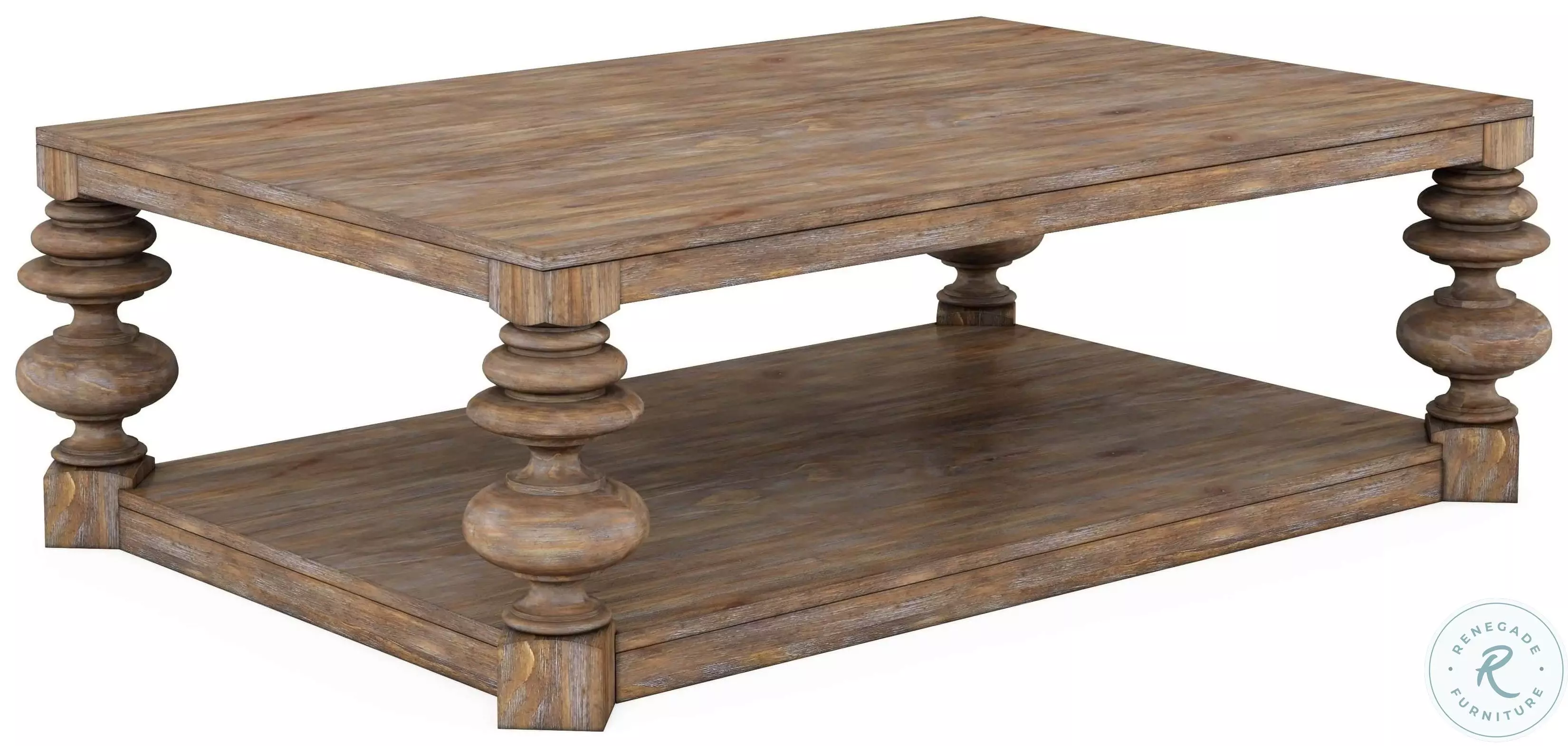 Architrave Rustic Almond Rectangular Cocktail Table From ART | Coleman ...