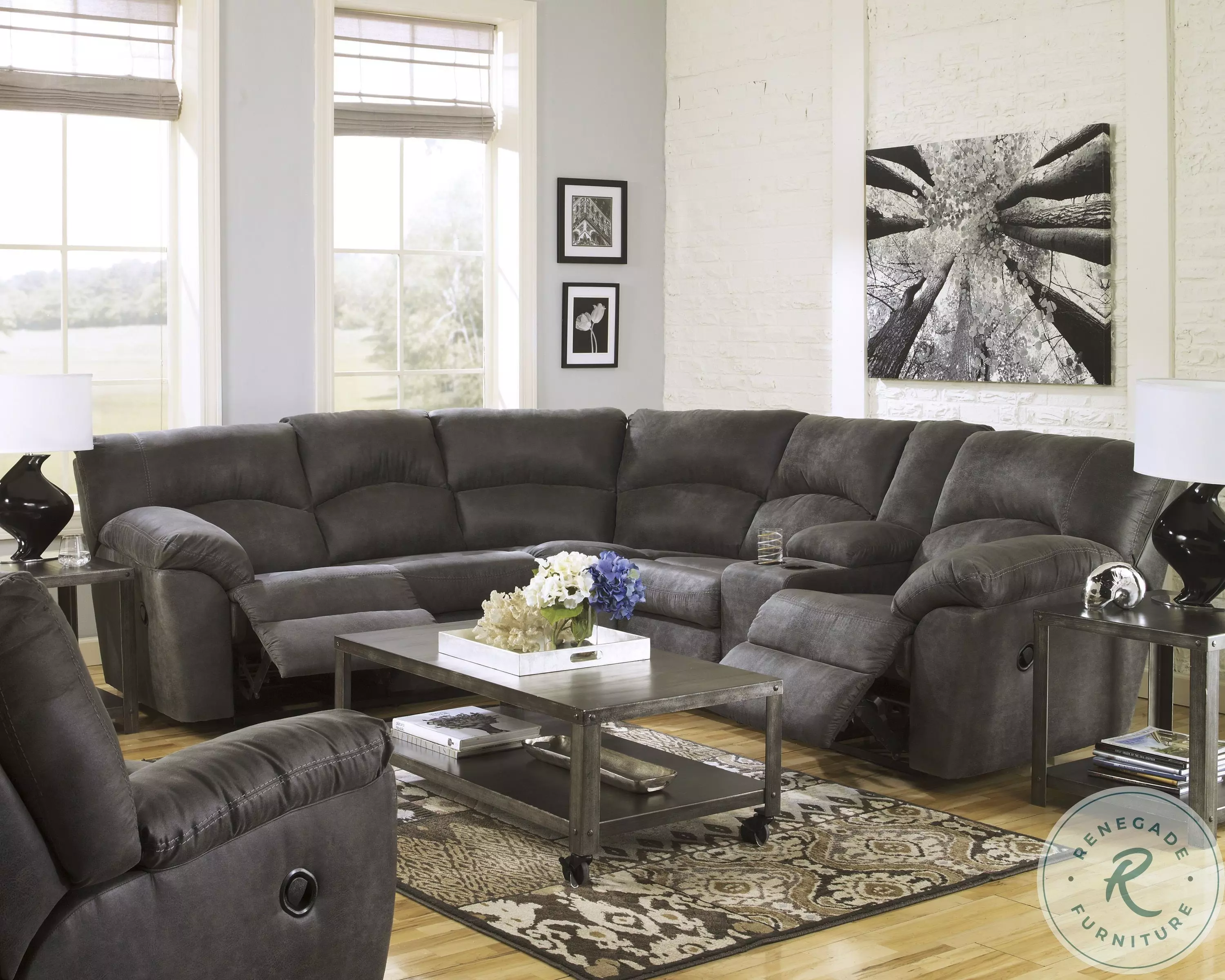 Tambo Pewter Reclining Sectional From Home Gallery Stores | Home ...