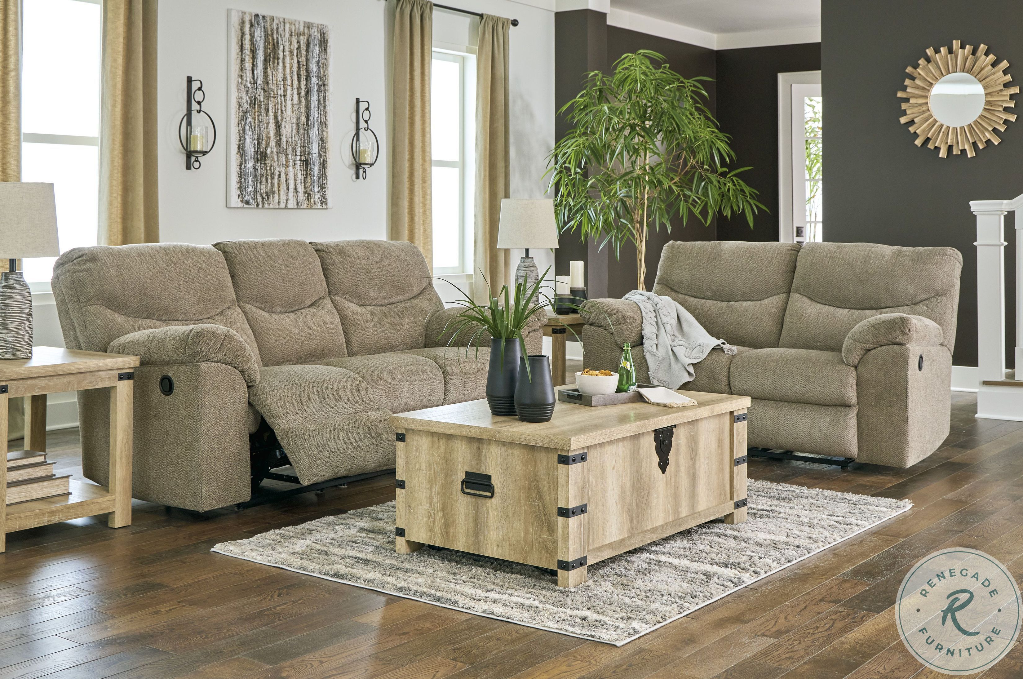 Alphons Briar Reclining Sofa From Ashley Furniture | Coleman Furniture