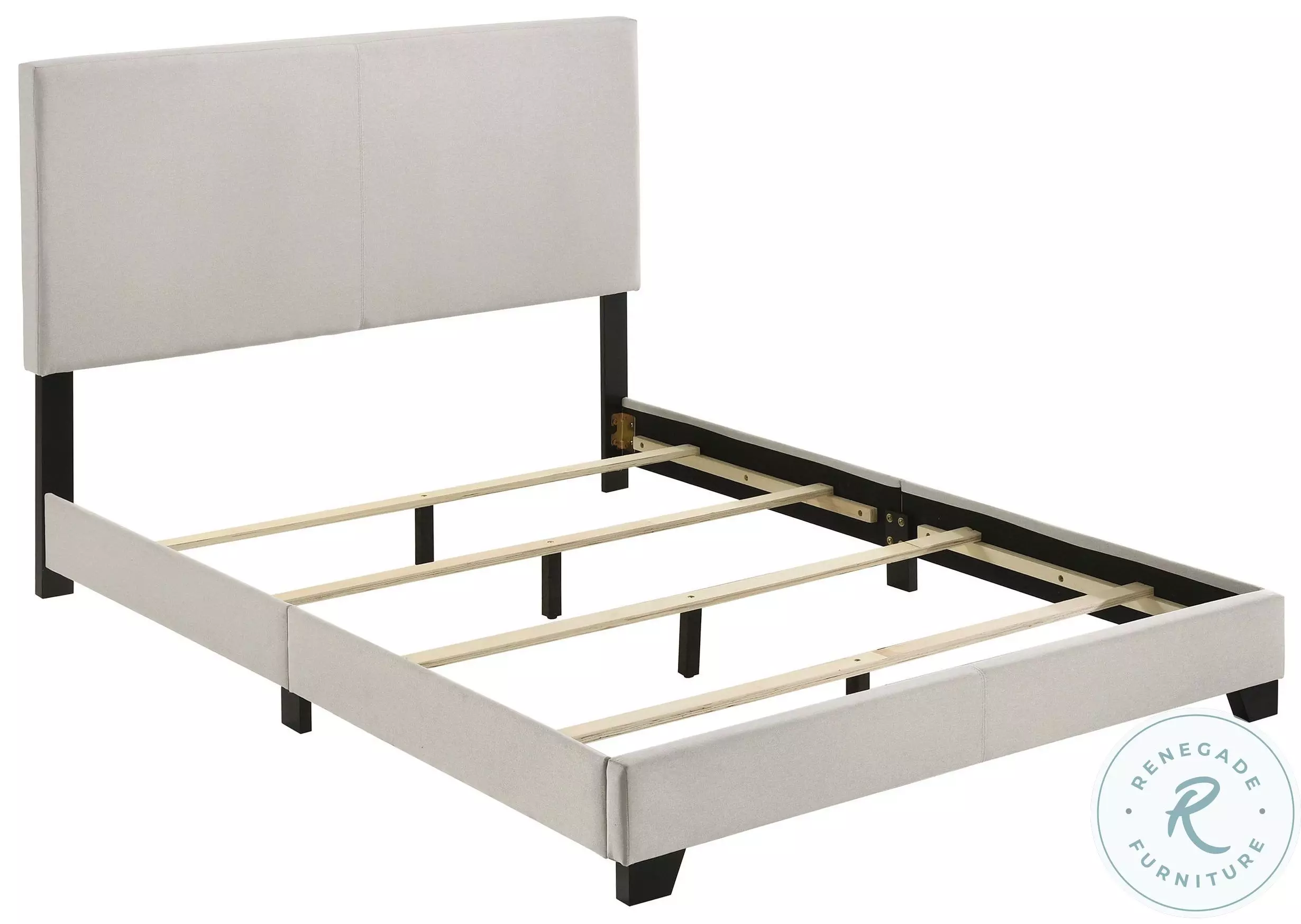 Dorian Cream Full Upholstered Panel Bed From Coaster Furniture ...