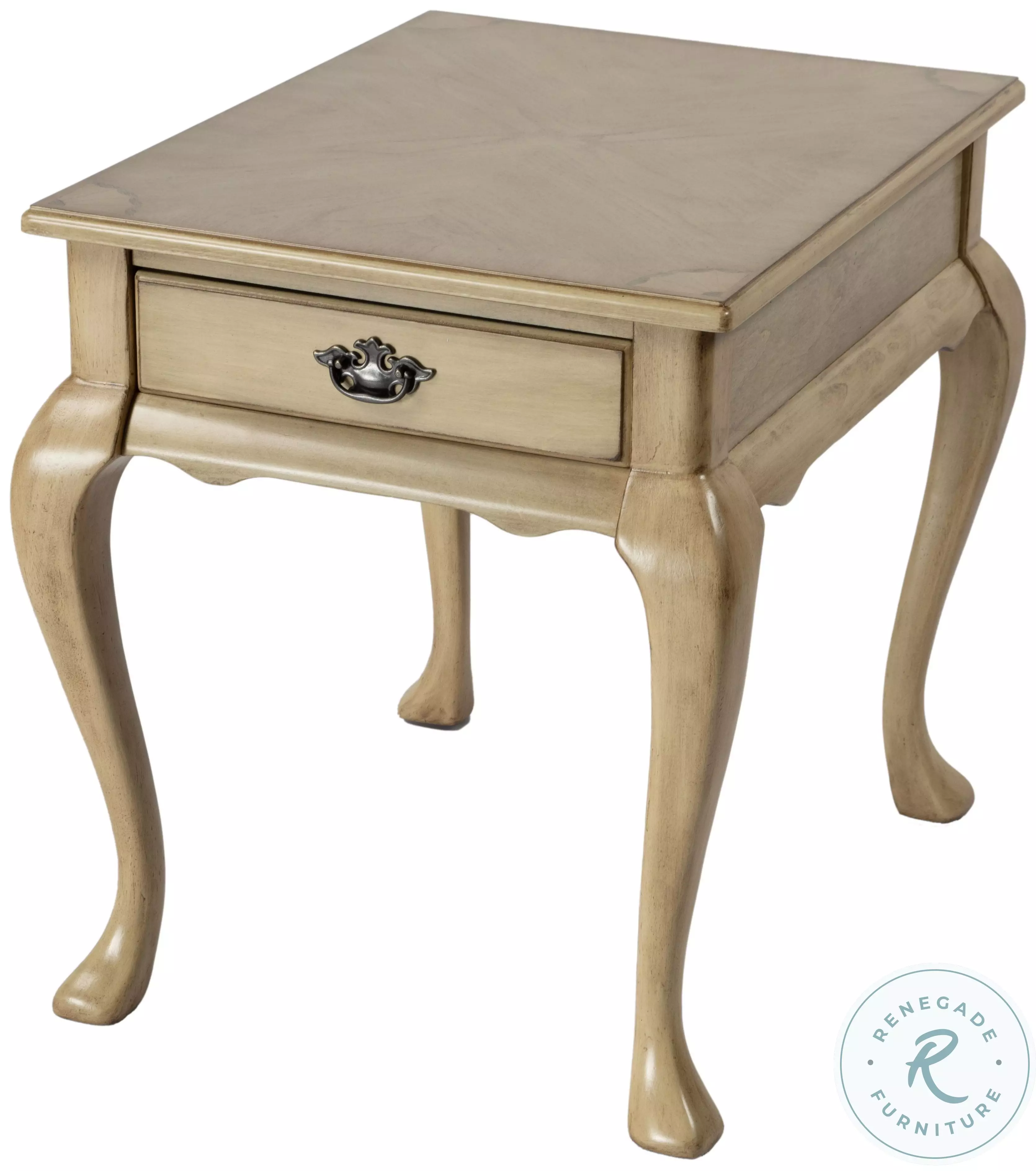Grace Antique Beige Rectangular End Table From Butler | Coleman Furniture