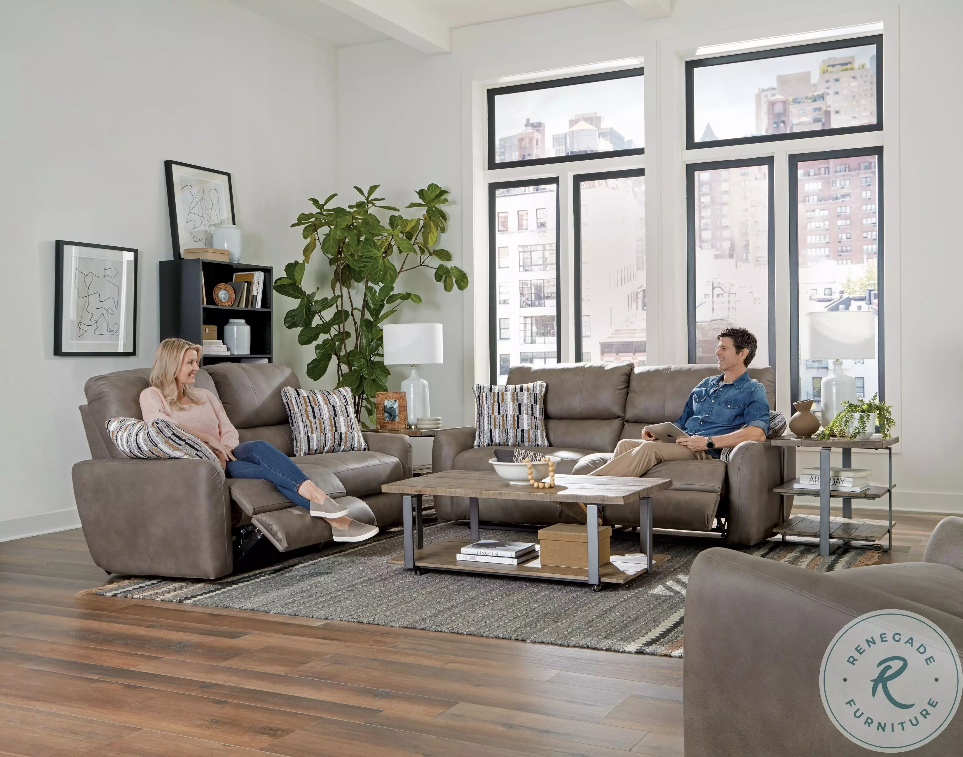 Dorian Pebble Reclining Living Room Set from Catnapper | Coleman Furniture