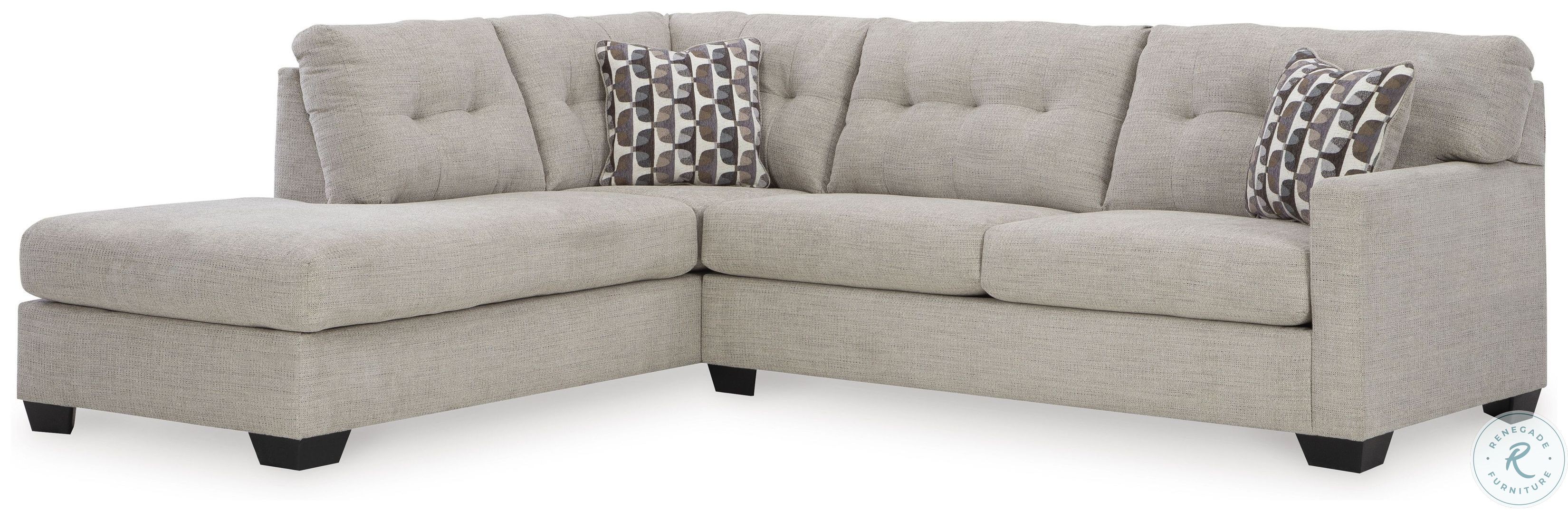 Mahoney Pebble 2 Piece RAF Chaise Sleeper Sectional From Ashley Furniture | Coleman Furniture