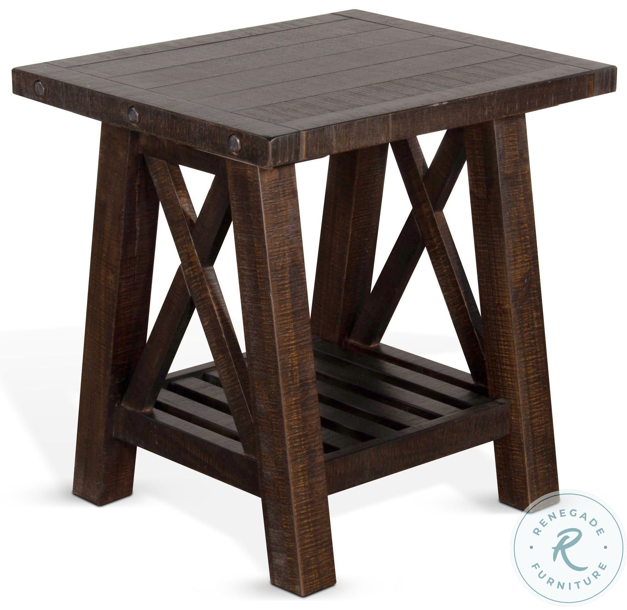 Factory Forge Dark Brown Rectangular End Table from Luna Grove ...