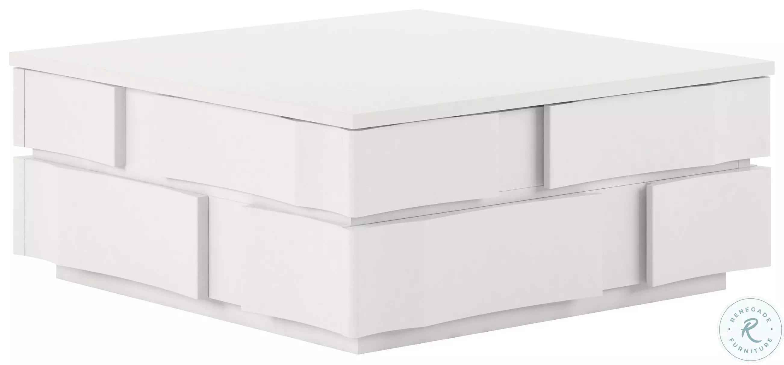 Portico Stucco White Cocktail Table From ART | Coleman Furniture