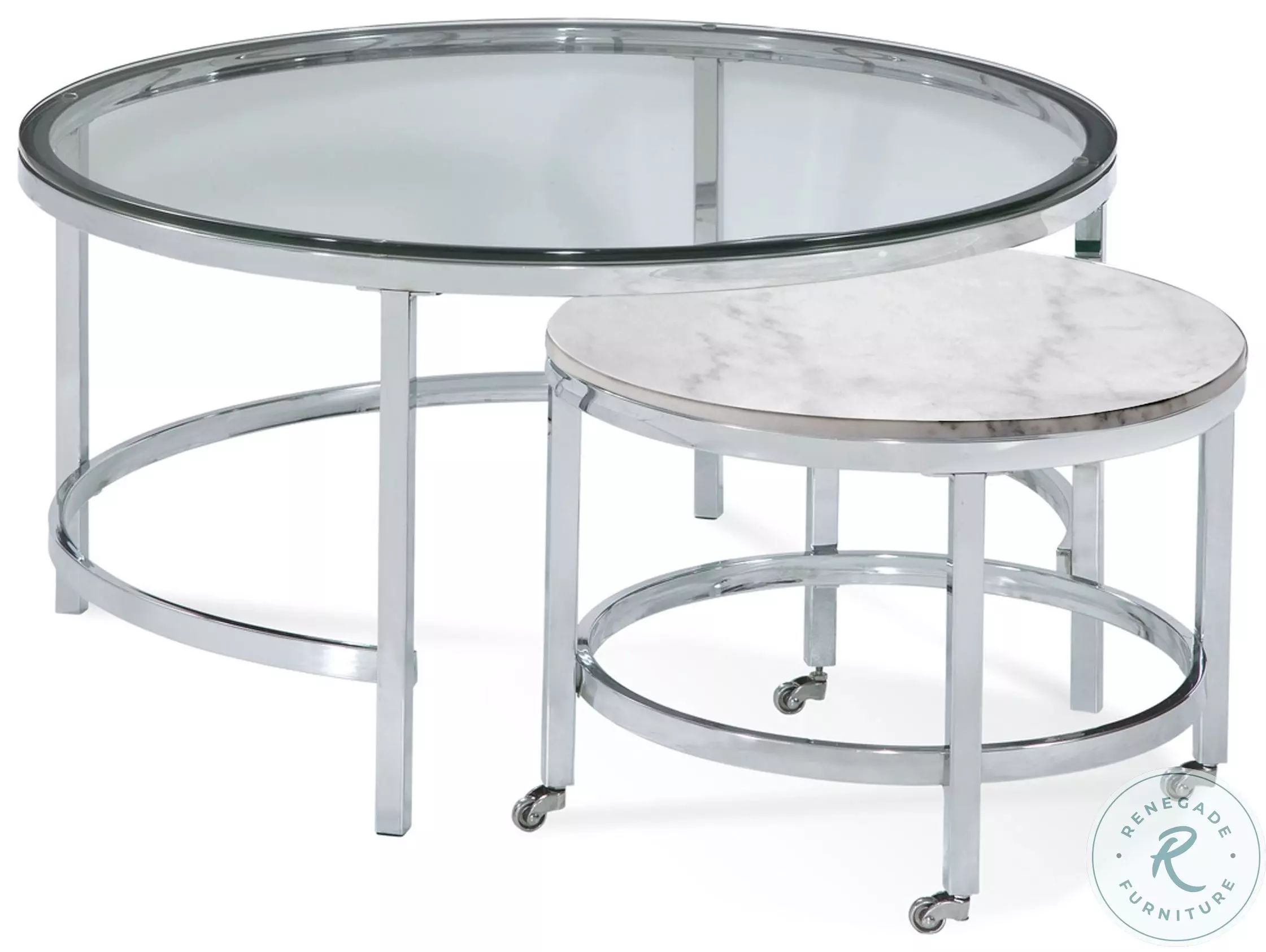 Jadyn White Round Nesting Cocktail Table From Home Gallery Stores ...