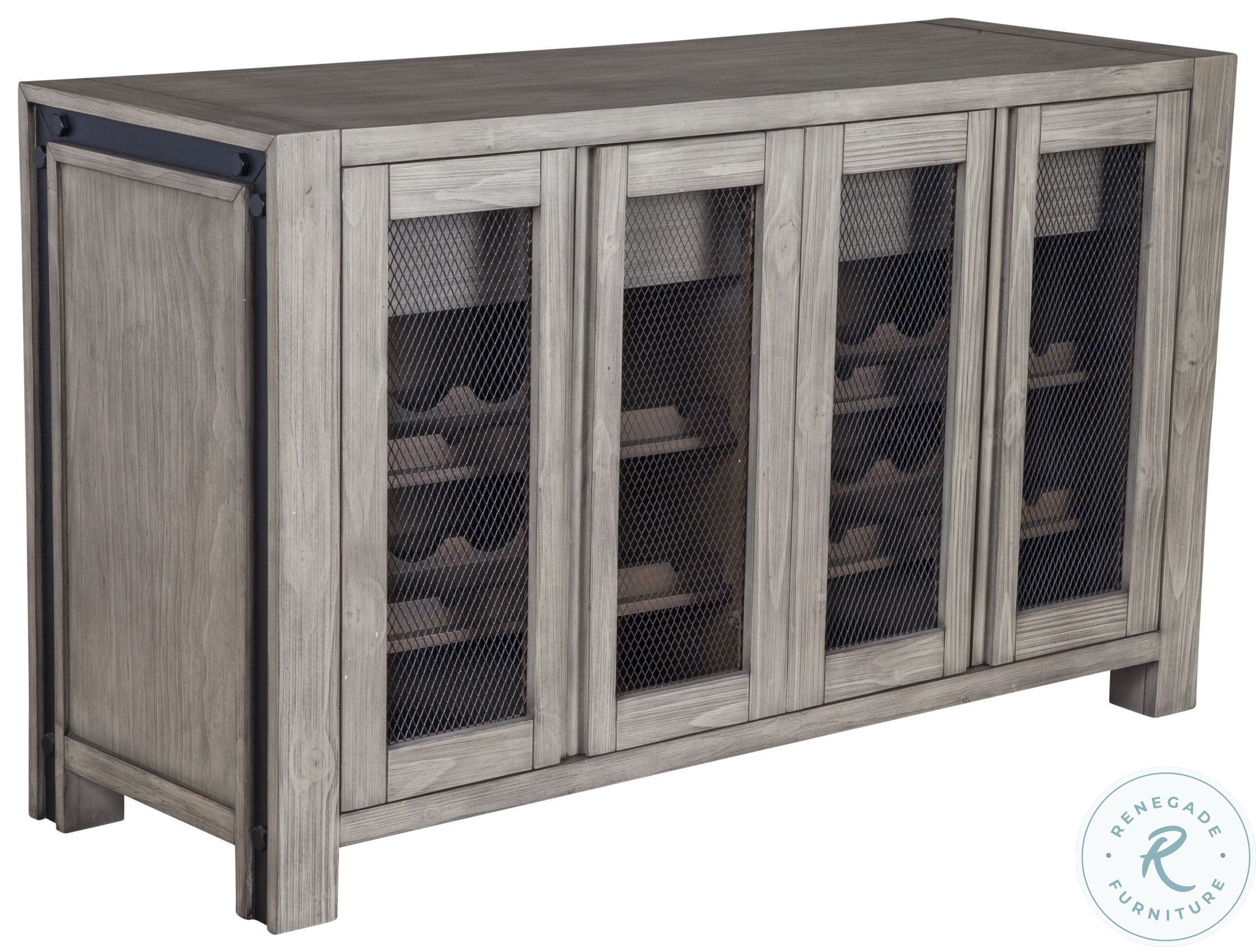 Fallon Gray And Black Sideboard From Alpine | Coleman Furniture