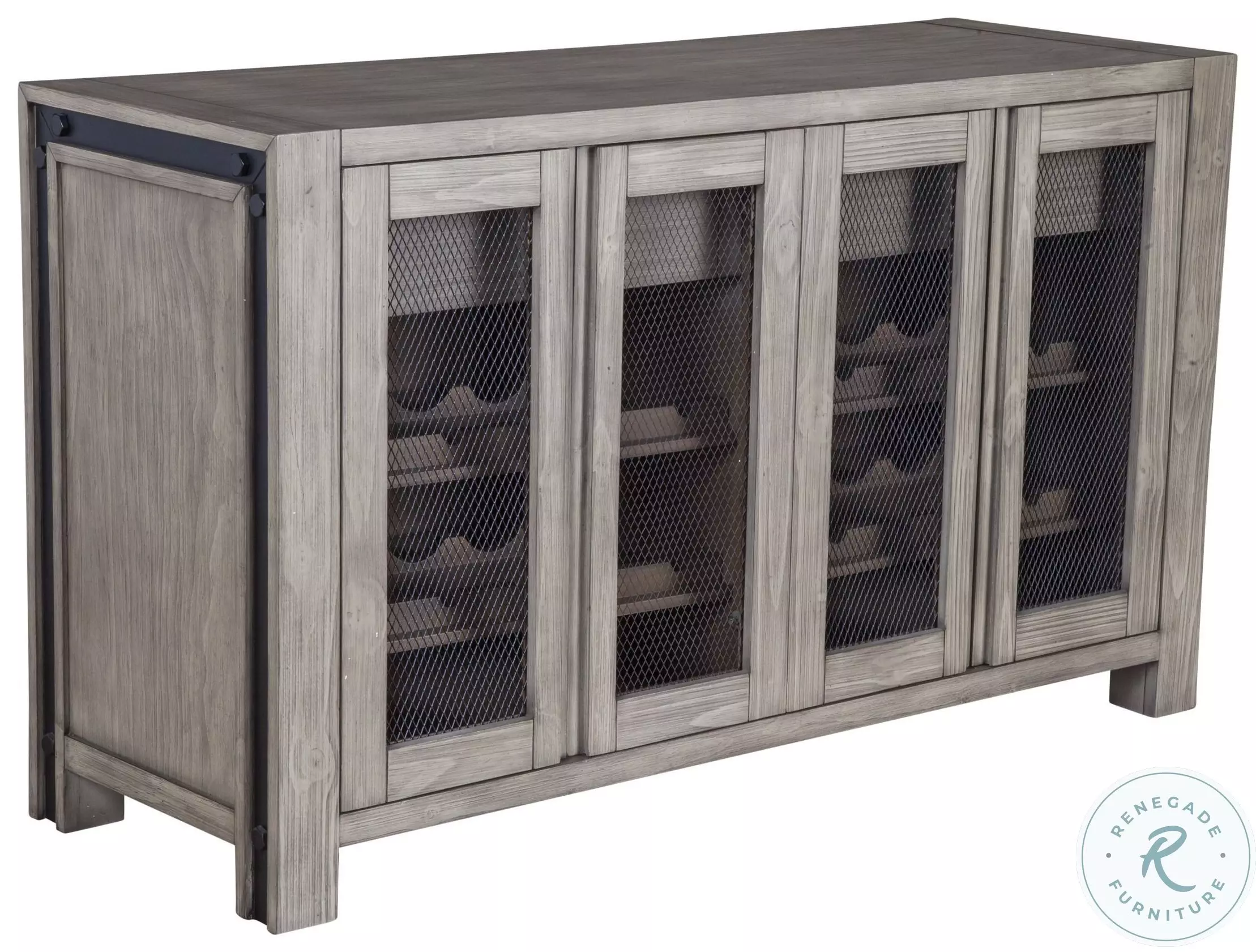 Fallon Gray And Black Sideboard From Alpine | Coleman Furniture