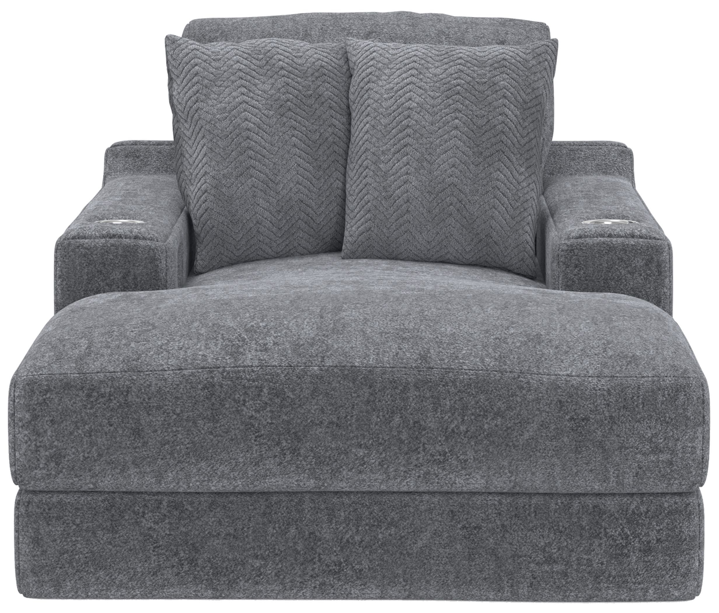 Cozy Gunmetal 53" Chaise with USB Charging From Jackson Furniture ...