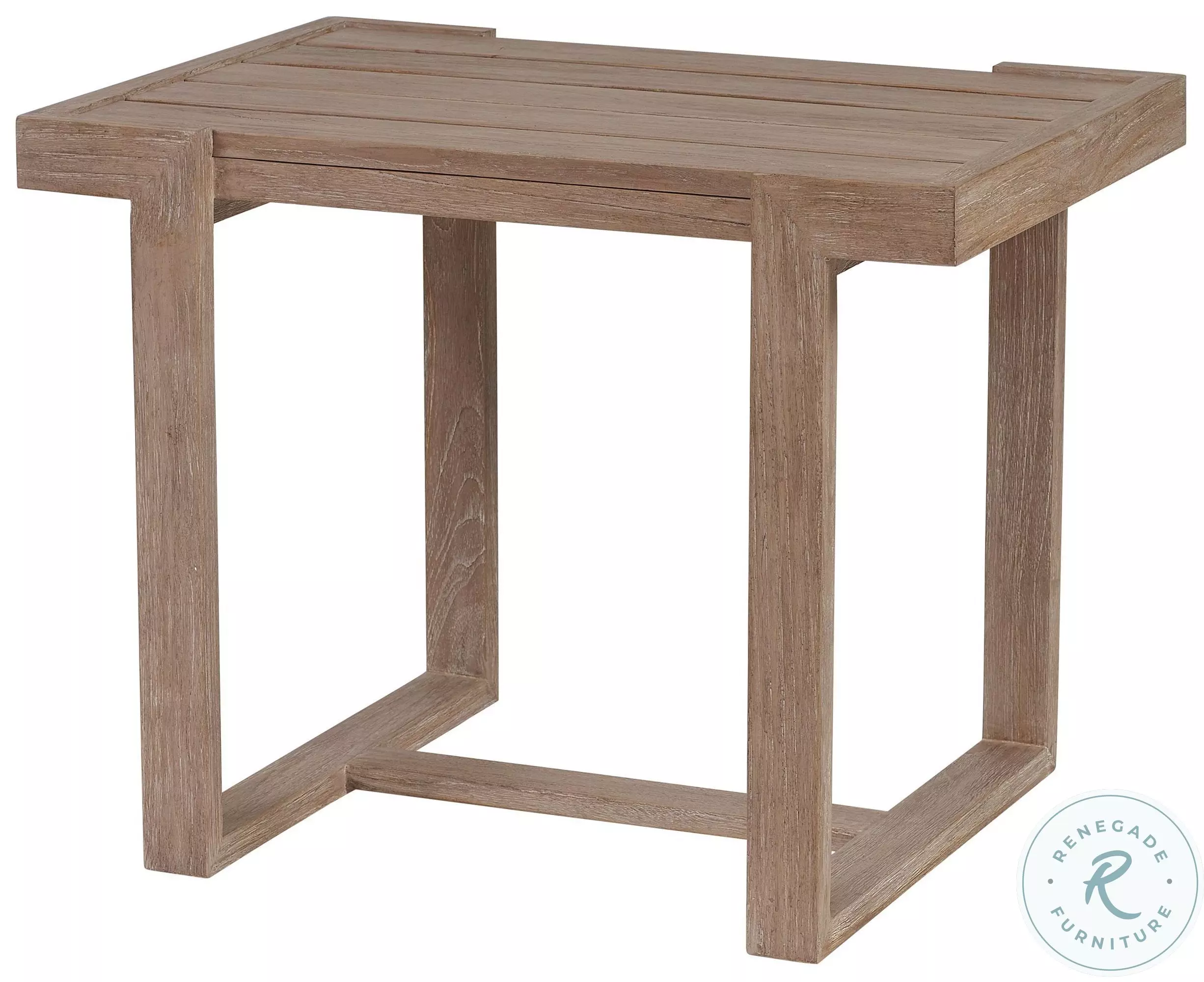 Stillwater Cove Light Taupe Outdoor Rectangular End Table From Tommy ...