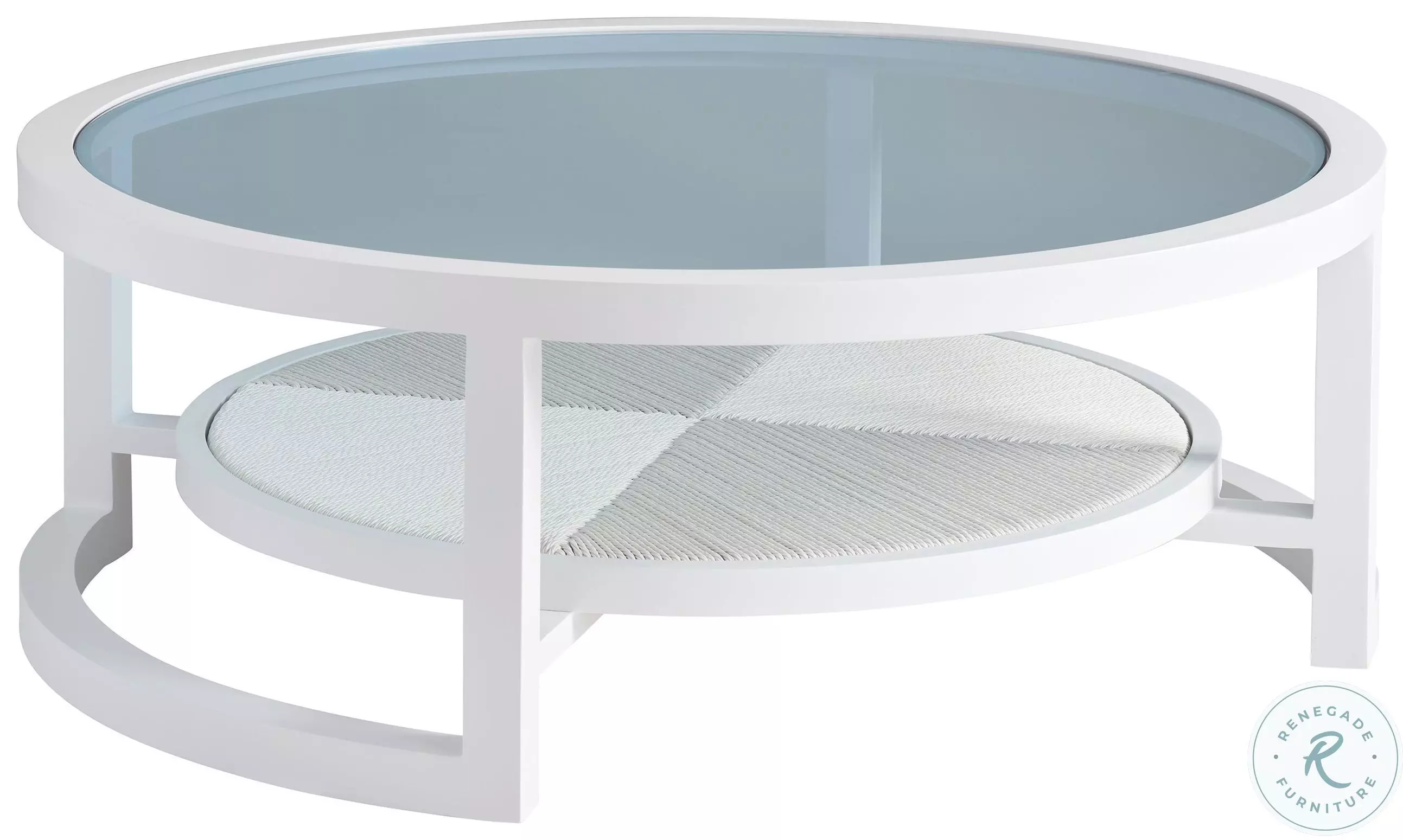 Ocean Breeze Promenade White Outdoor Round Cocktail Table From Tommy ...