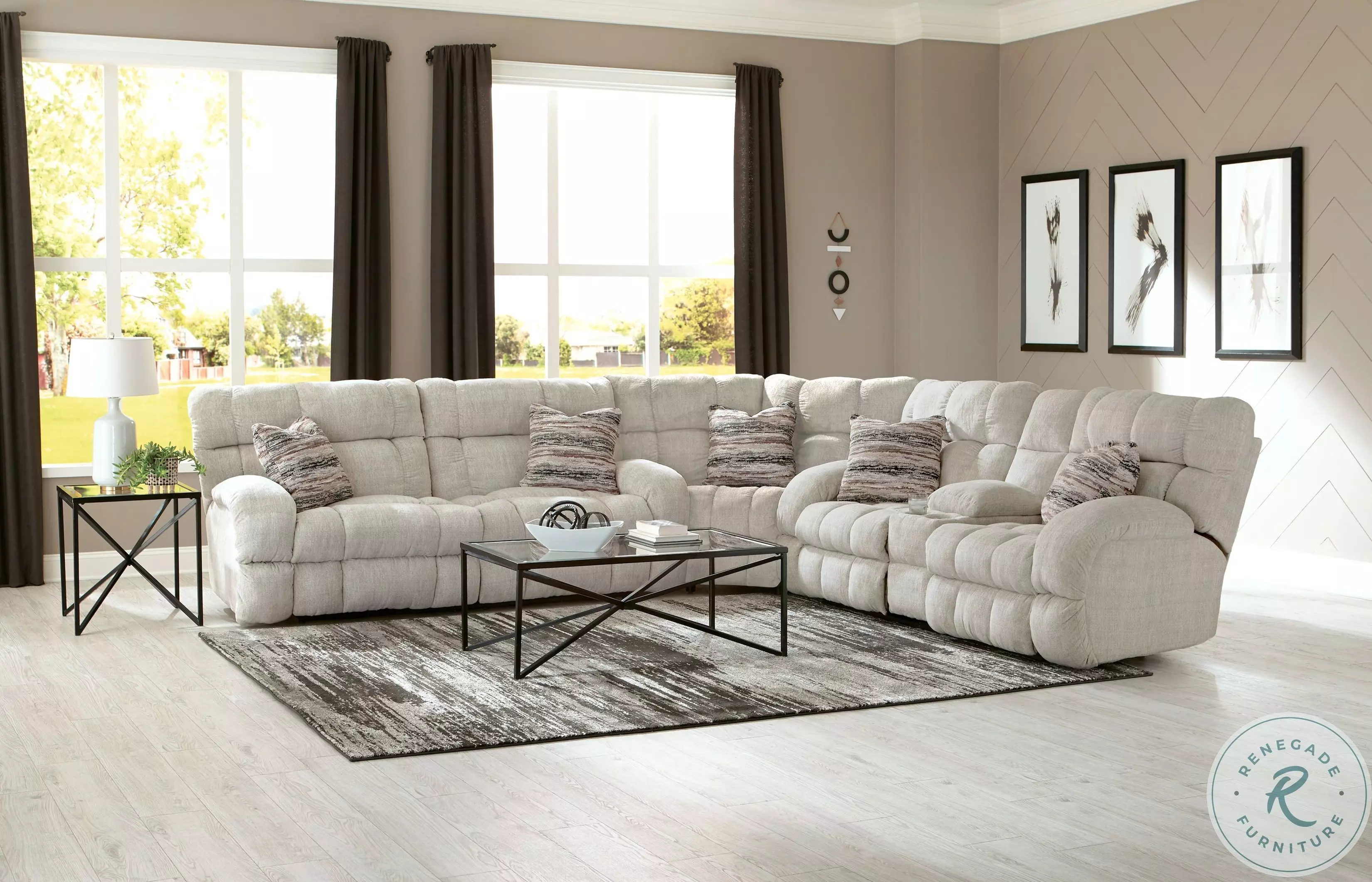 Ashland Buff Lay Flat Reclining Sectional from Catnapper | Coleman ...