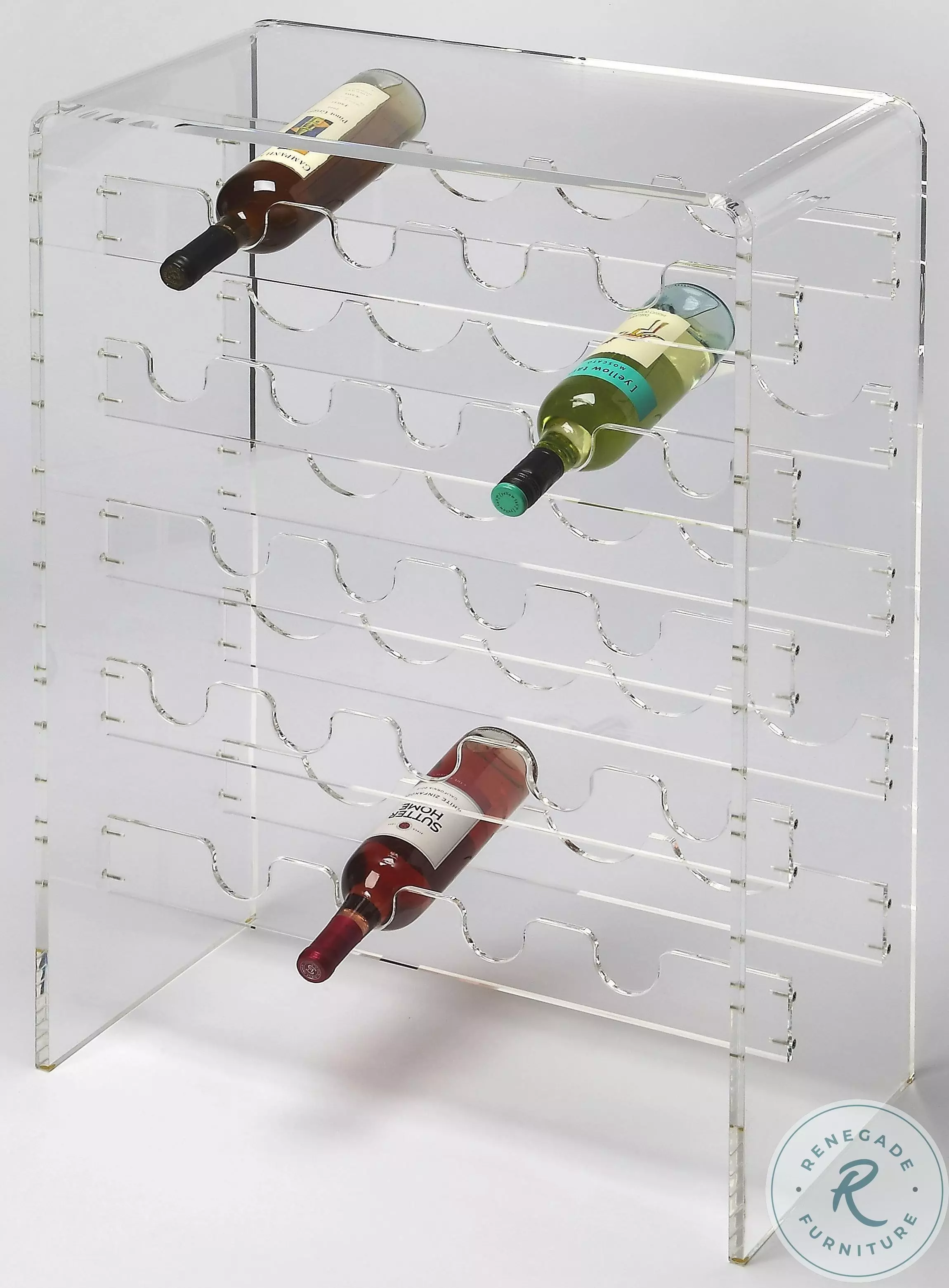 Crystal Clear Acrylic Wine Rack from Butler | Coleman Furniture