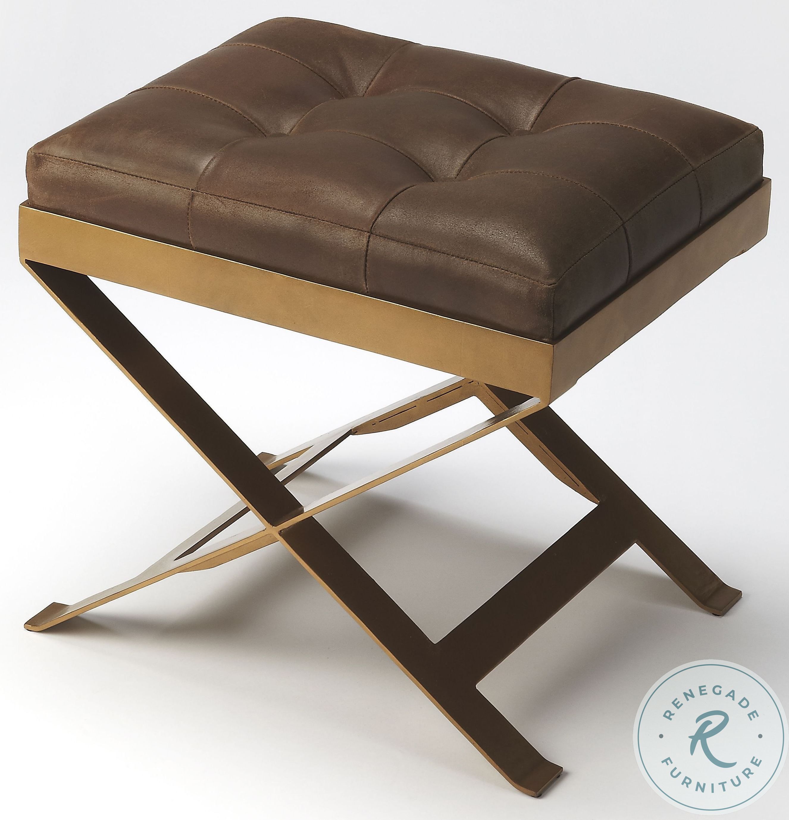 Rodrigo Leather Stool from Butler | Coleman Furniture
