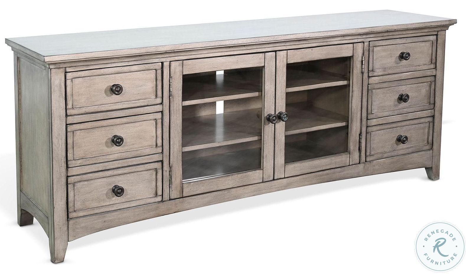 Ember Grace Gray 62" Media Console from Luna Grove | Coleman Furniture