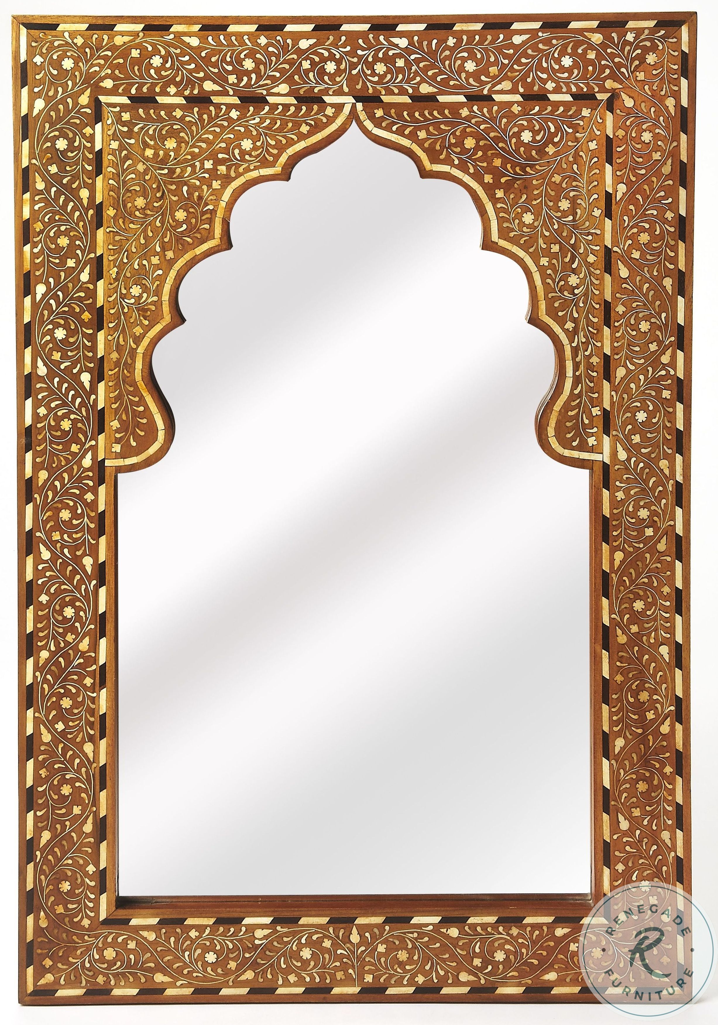 Bone Inlay Chevrier Bone Inlay Wall Mirror from Butler | Coleman Furniture
