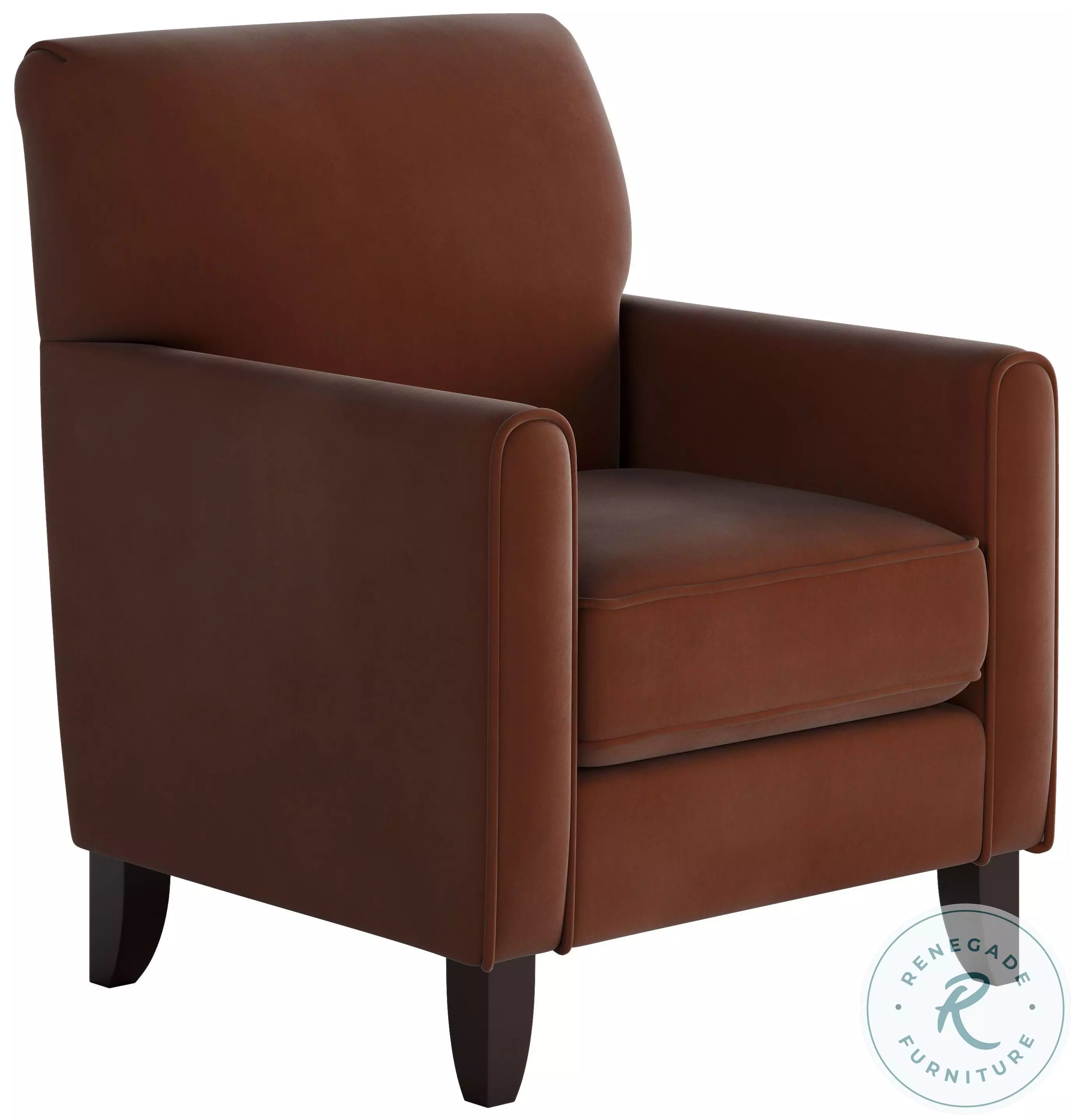 Bella Burnt Orange Straight Arm Accent Chair From Southern Home ...
