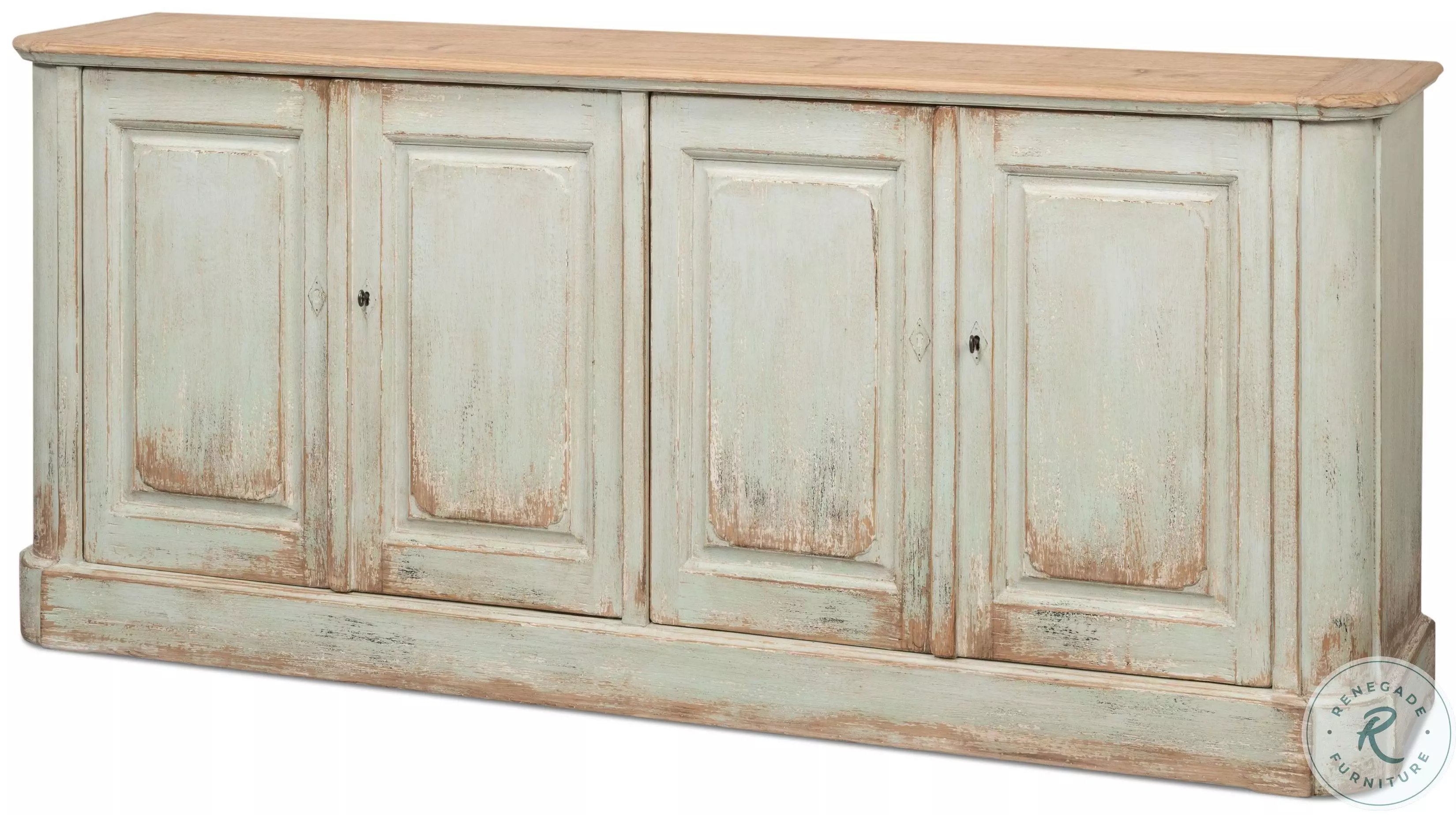 40116-4 Natural And Sage 4 Door Sideboard From Sarreid | Coleman Furniture