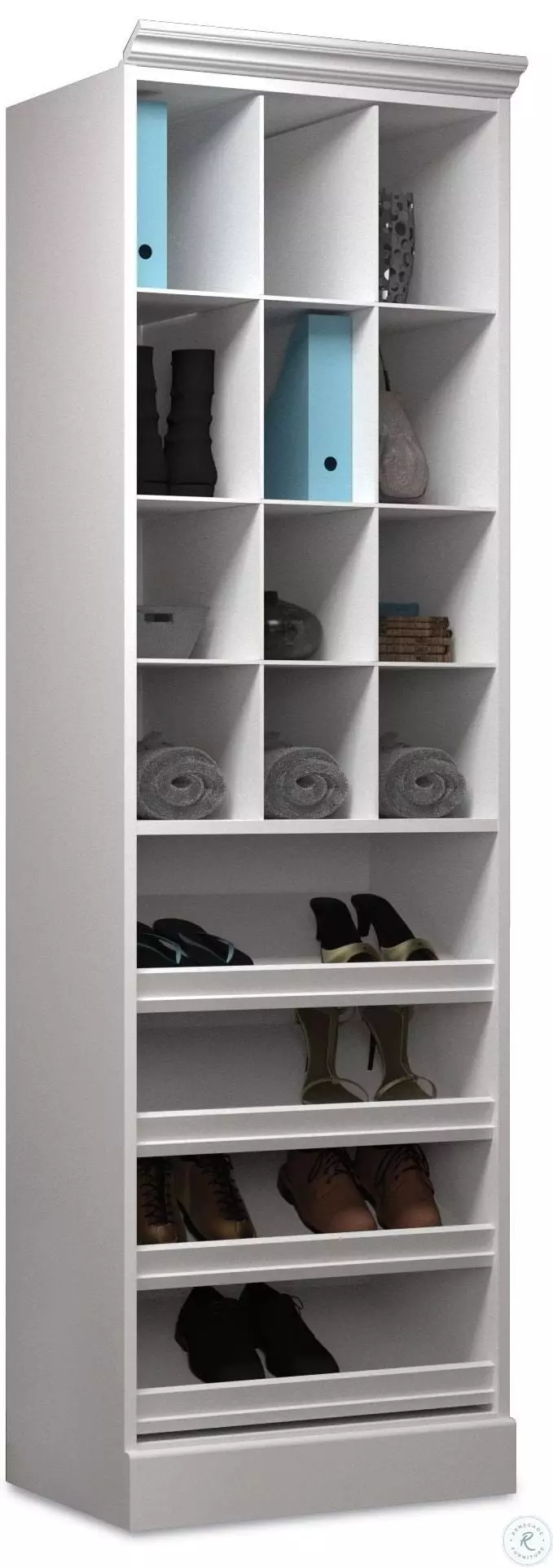 Versatile White 25" Cubby Storage Unit from Bestar (40164-17) | Coleman ...