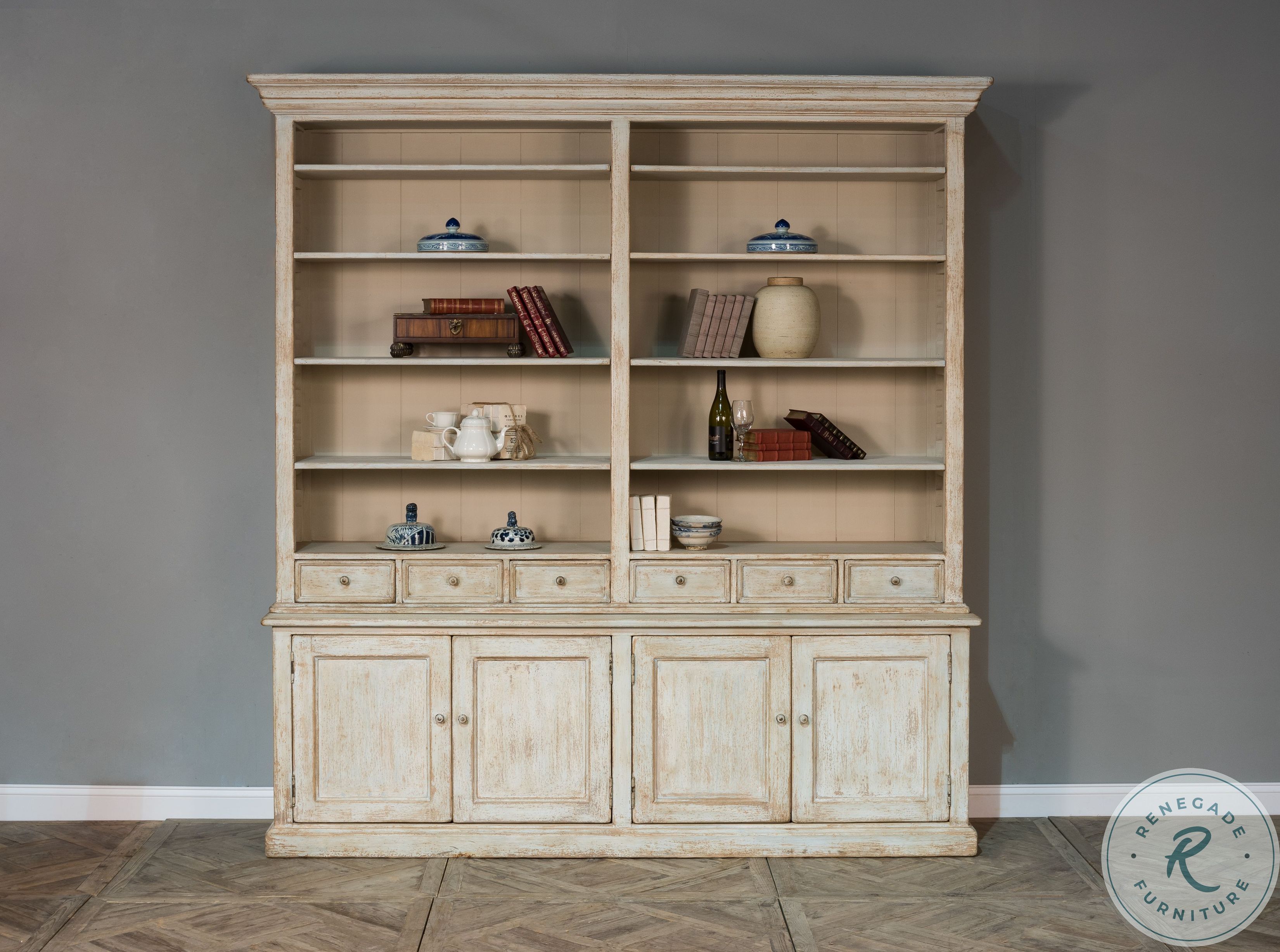 Angelique Beige Bookcase from Sarreid | Coleman Furniture