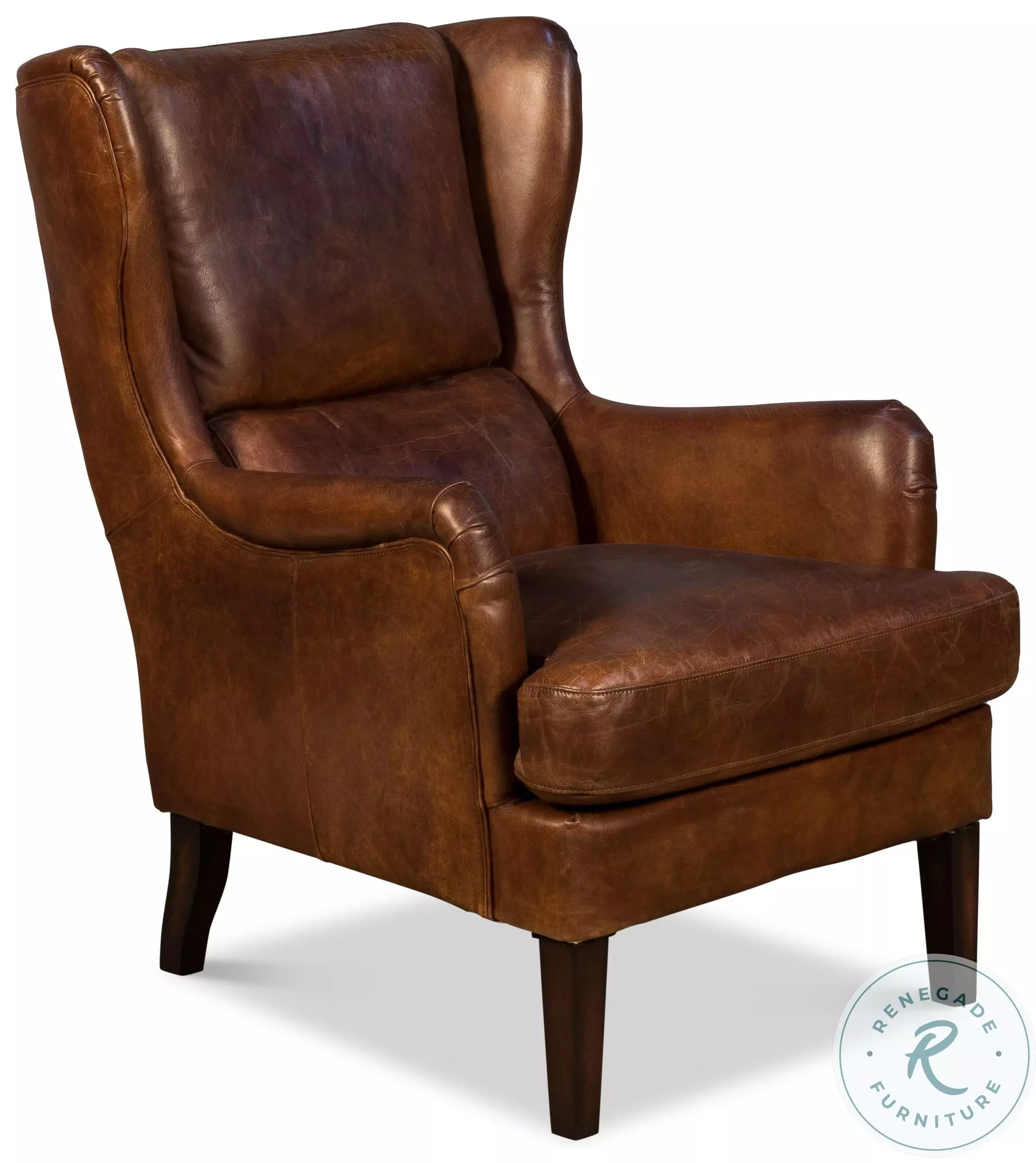Elite Brown Wing Lounge Chair from Sarreid | Coleman Furniture