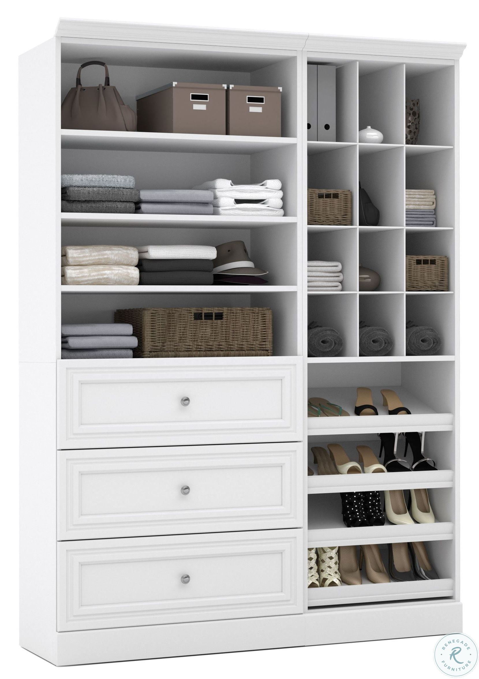 Versatile White 61'' Storage Unit from Bestar (40851-1417) | Coleman ...