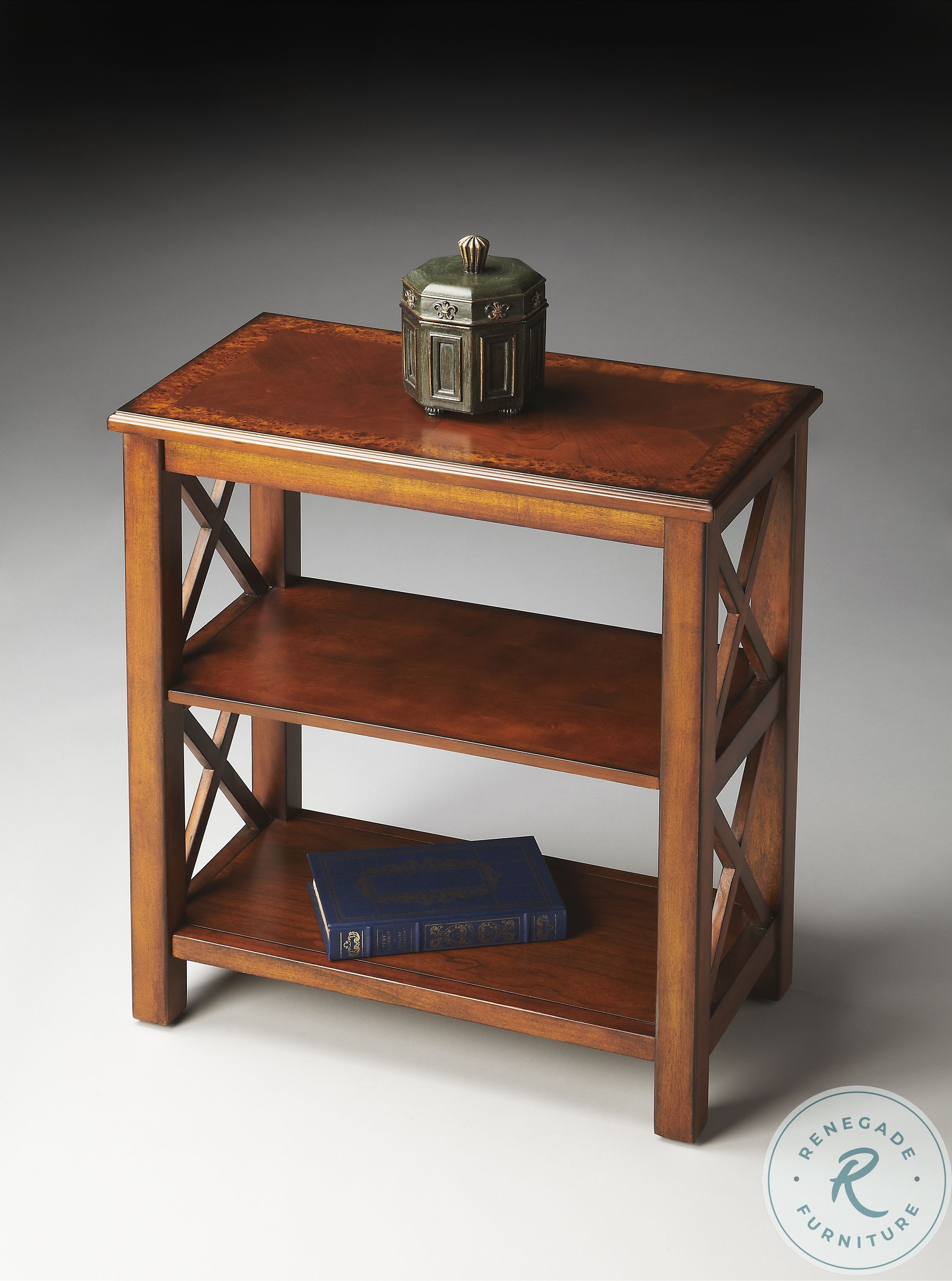 Masterpiece Olive Ash Burl Bookcase from Butler (4105101) | Coleman ...