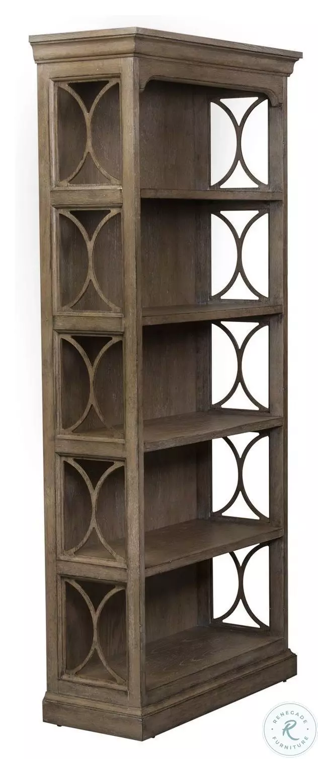 Timeless Grace White Brown And Heathered Taupe Bookcase From Briarwood ...