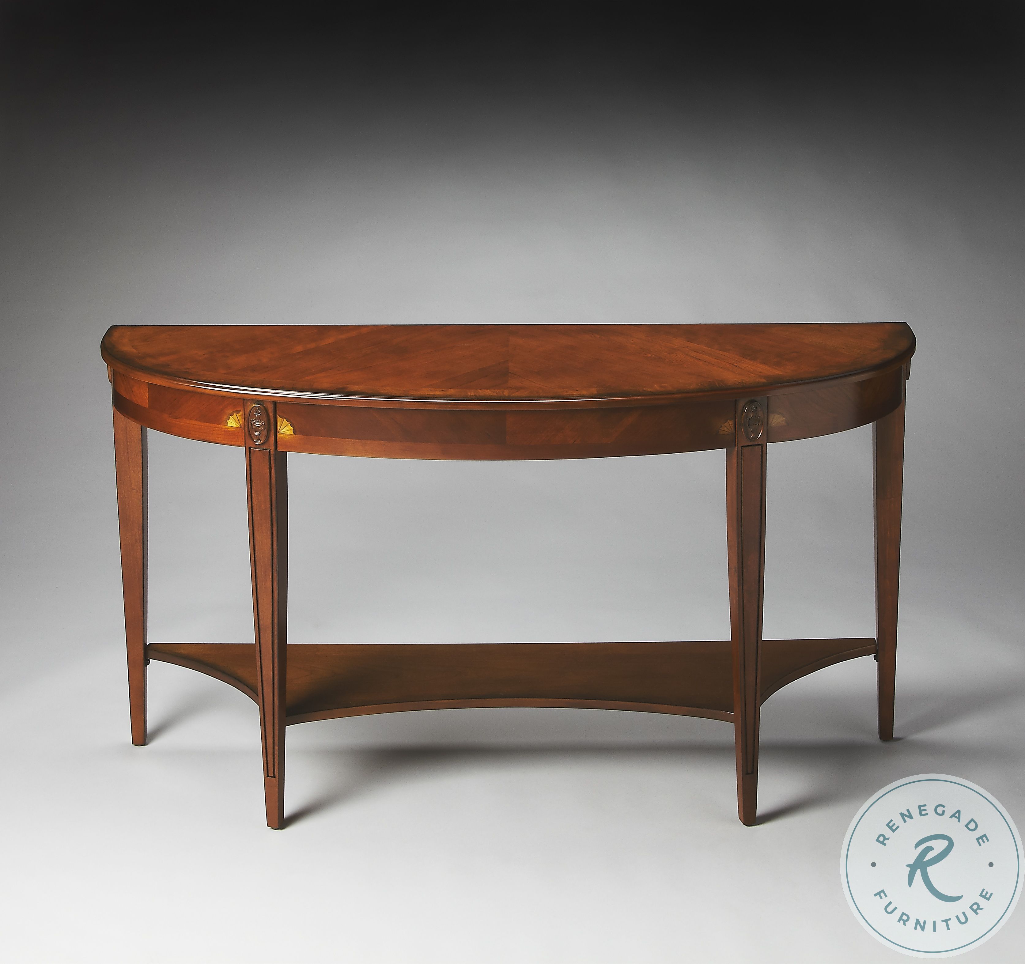 Astor Masterpiece Olive Ash Burl Demilune Console Table from Butler ...