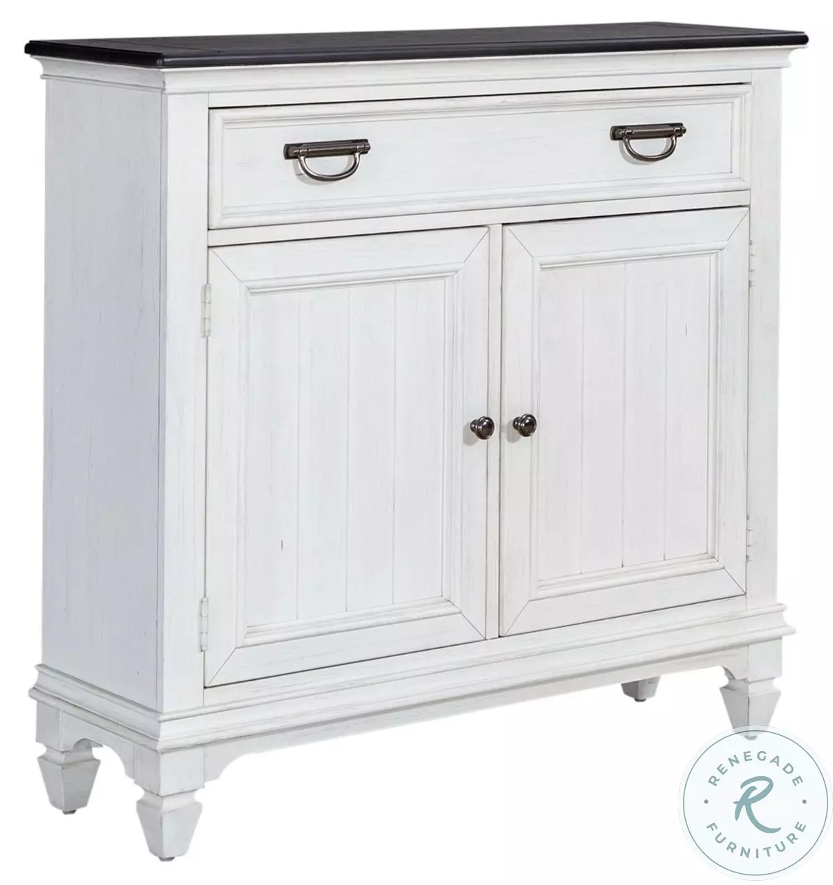 Emerson Park Wire Brushed White and Charcoal 42" Accent Hall Console ...