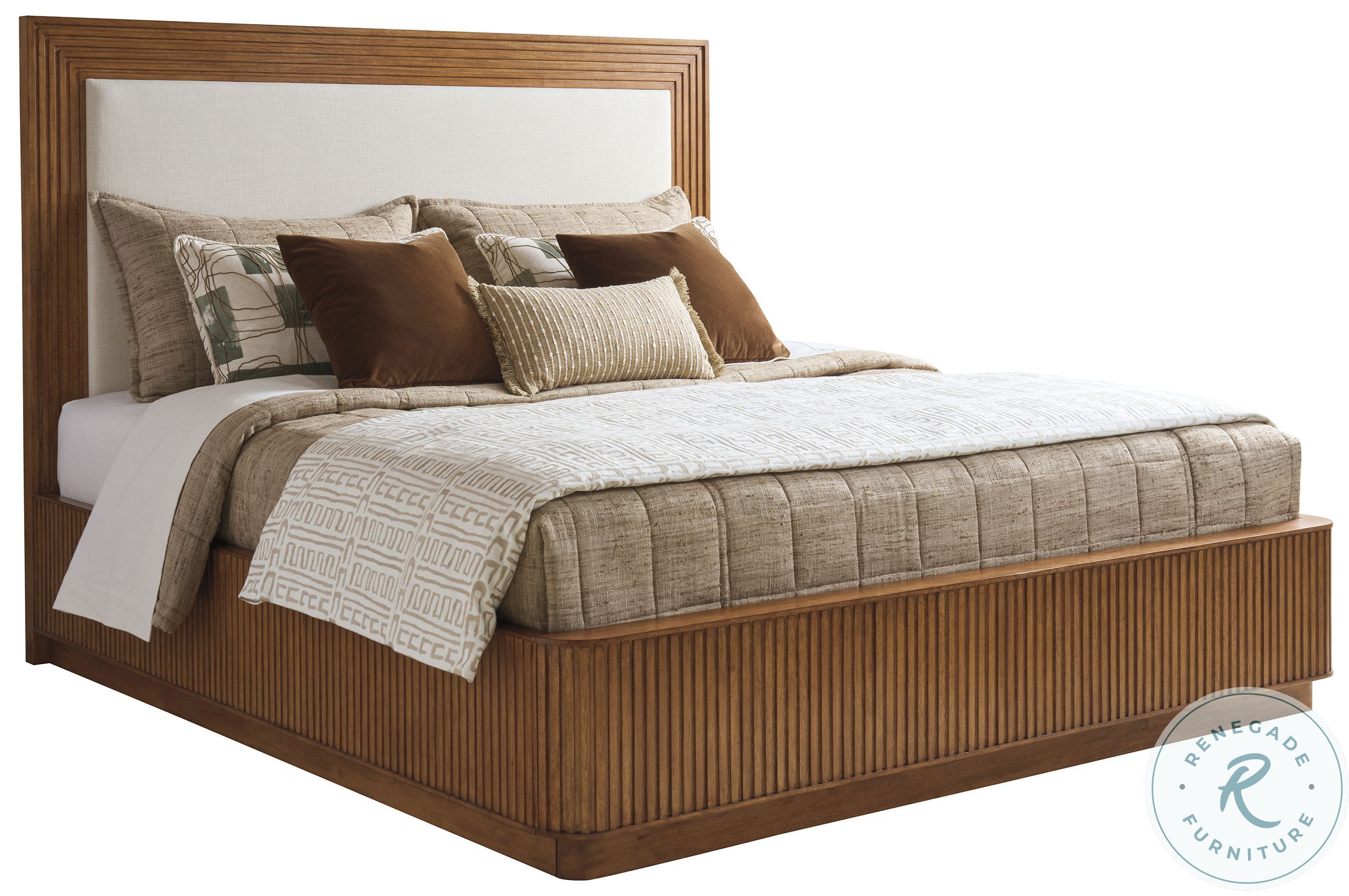 La Costa Sailview Performance Fabric Queen Upholstered Panel Pendry Bed ...