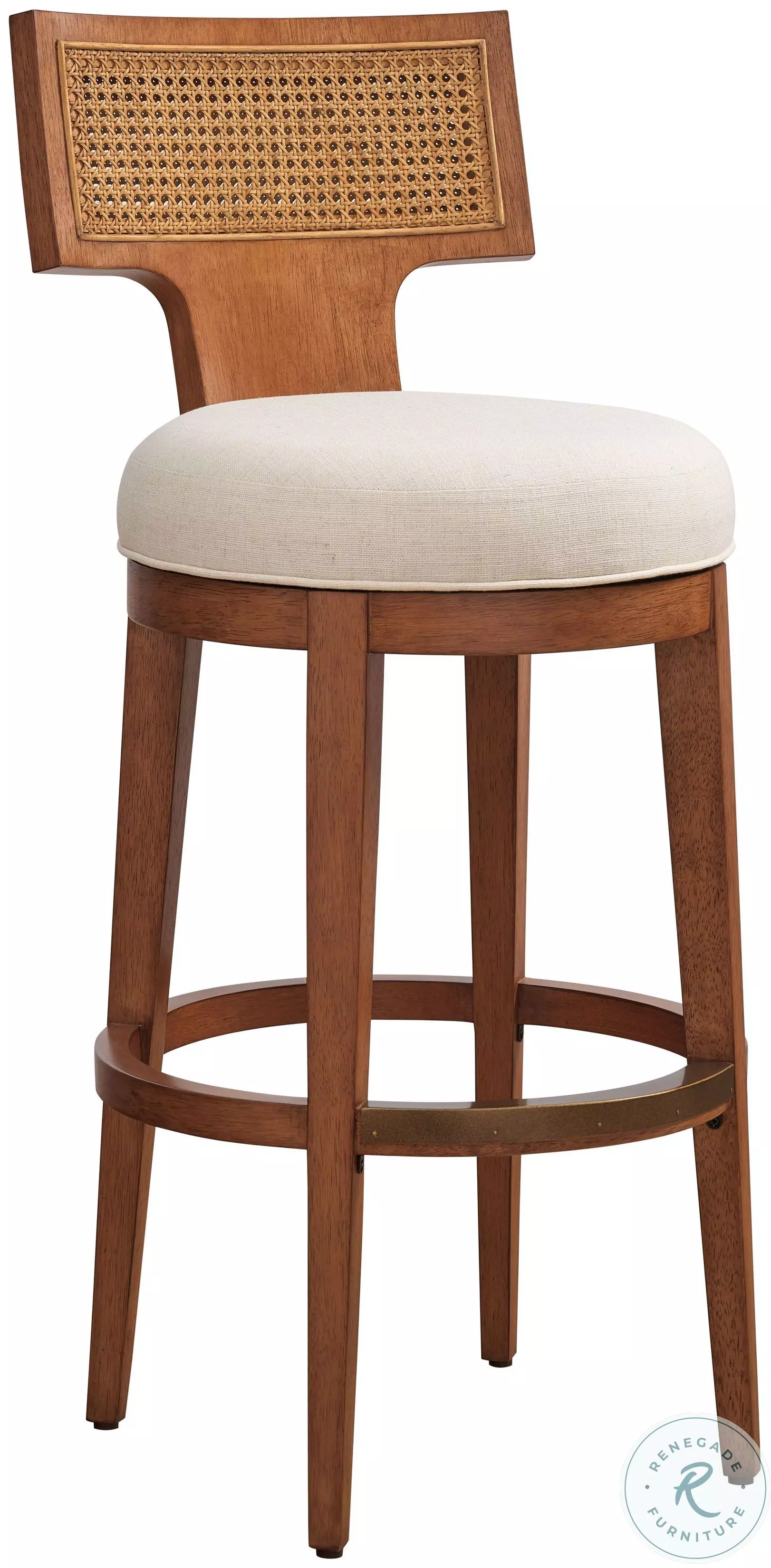 La Costa Linen weave Calavera Woven Swivel Bar Stool From Lexington ...
