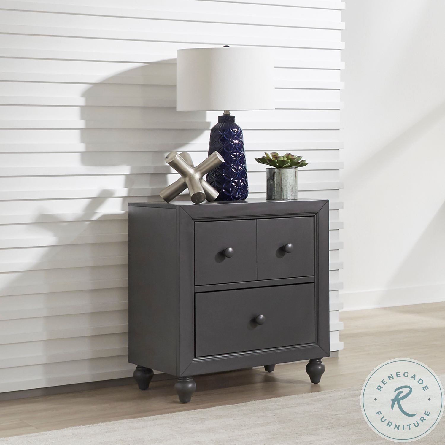 Cottage View Dark Gray Nightstand from Liberty | Coleman Furniture