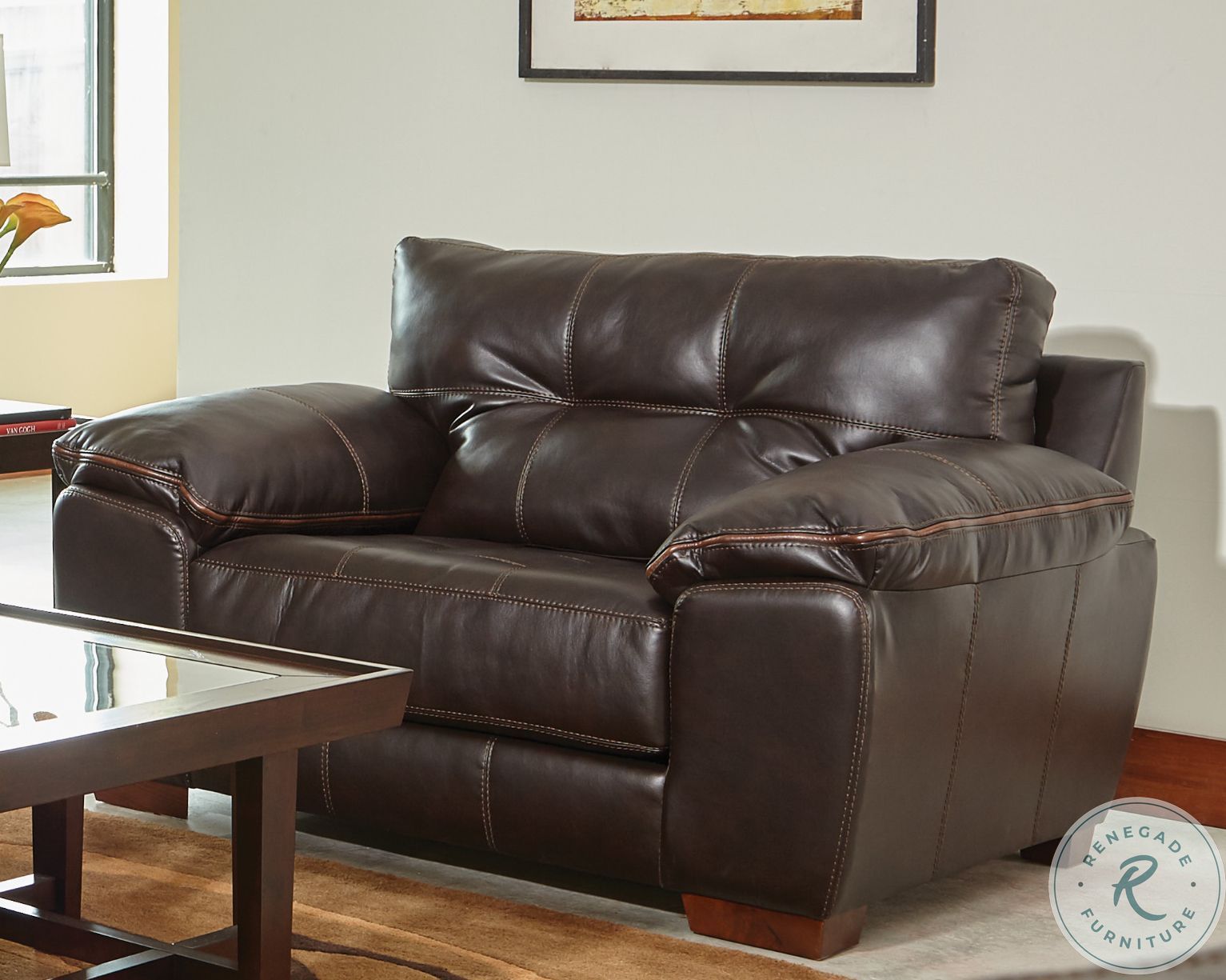 Hudson Chocolate Chair and Half from Jackson | Coleman Furniture