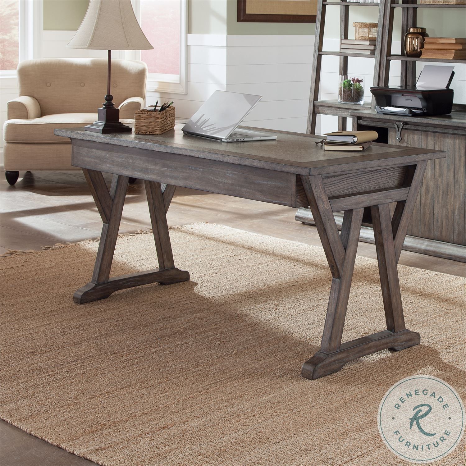 Stone Brook Rustic Saddle Laptop Desk from Liberty | Coleman Furniture