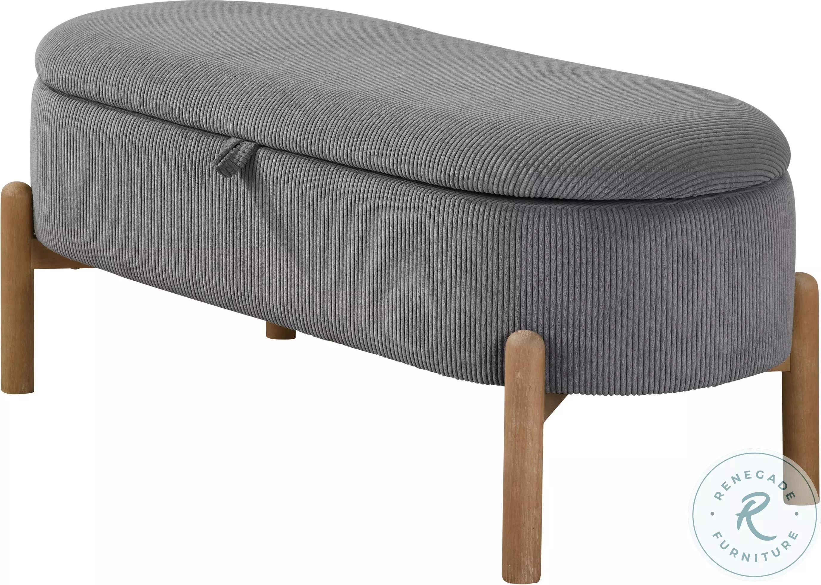 Mavis Gray Lift Top Storage Bench From Homelegance | Coleman Furniture