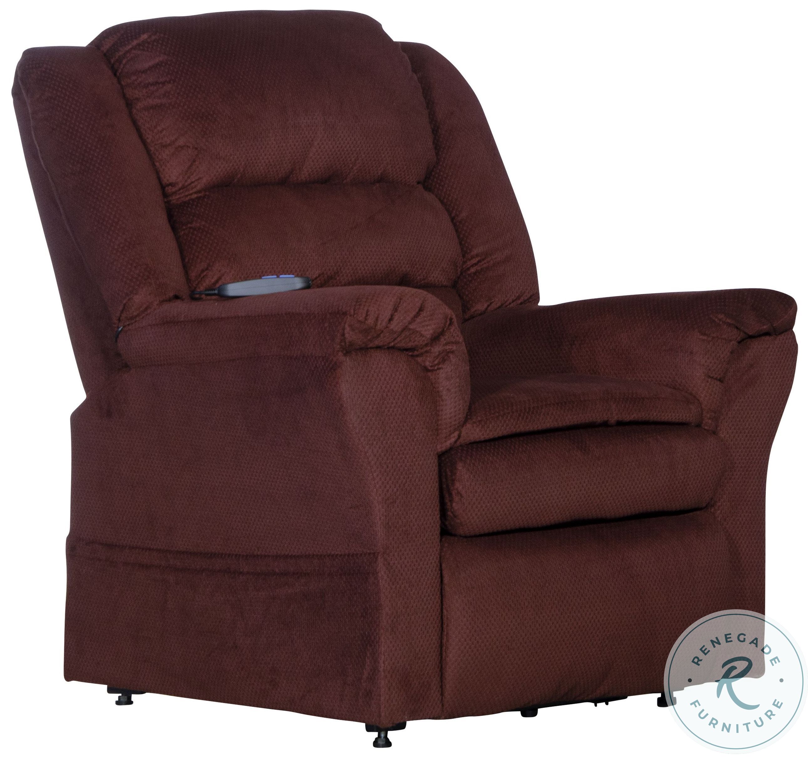 Catnapper Preston Power Lift Recliner Berry