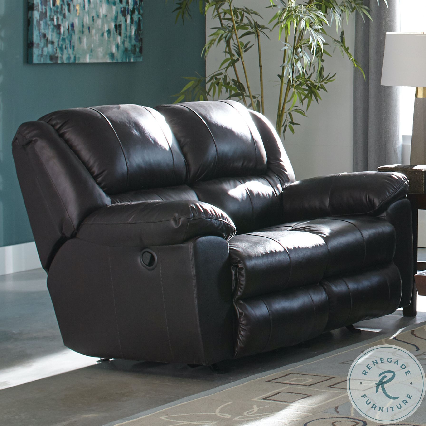 Transformer II Chocolate Italian Leather Match Rocking Reclining ...